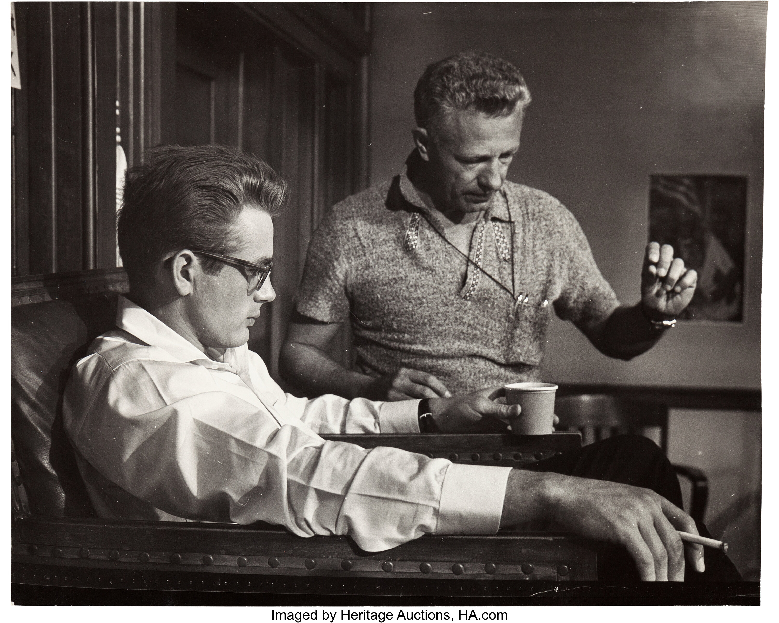 James Dean and Nicholas Ray Oversize Portrait from Rebel Without a ...