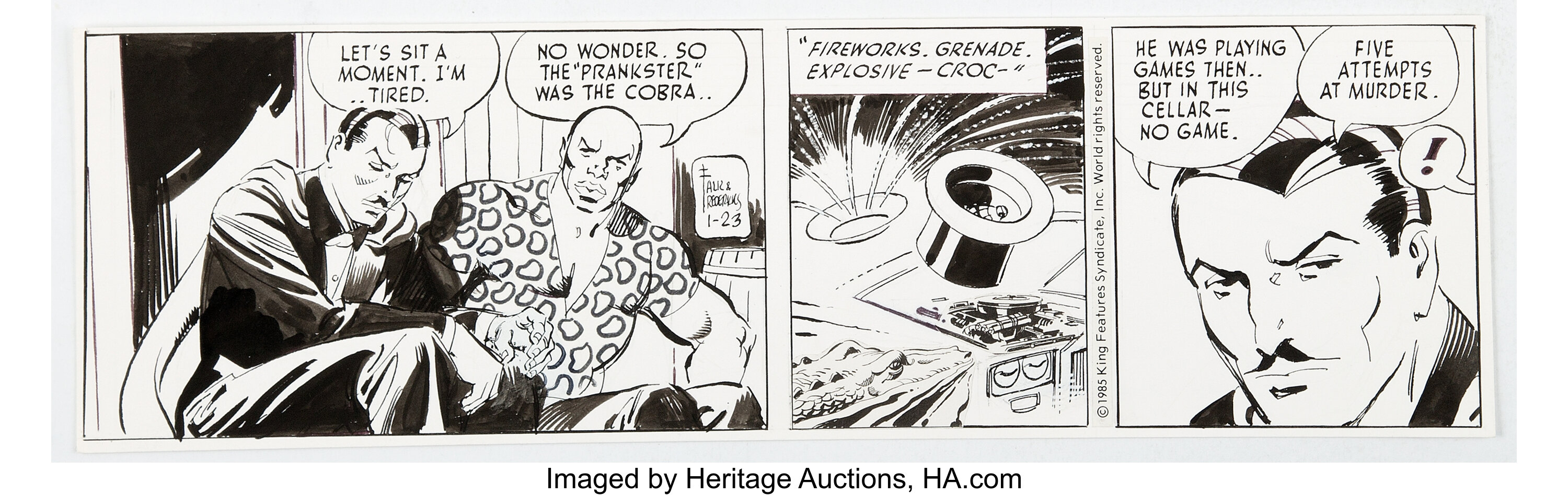 Fred Fredericks Mandrake the Magician Daily Comic Strip Original | Lot ...