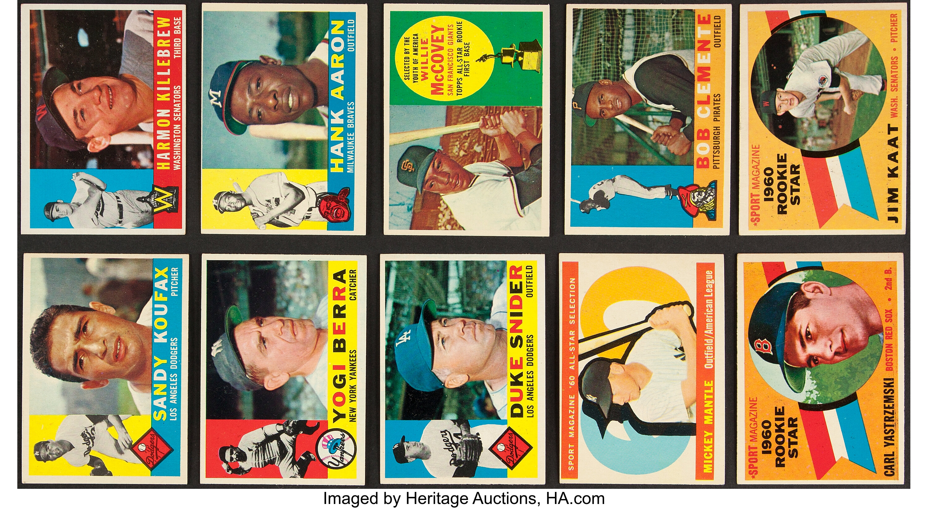 1960 Topps Baseball Near Complete Set (570/572).... Baseball Cards ...