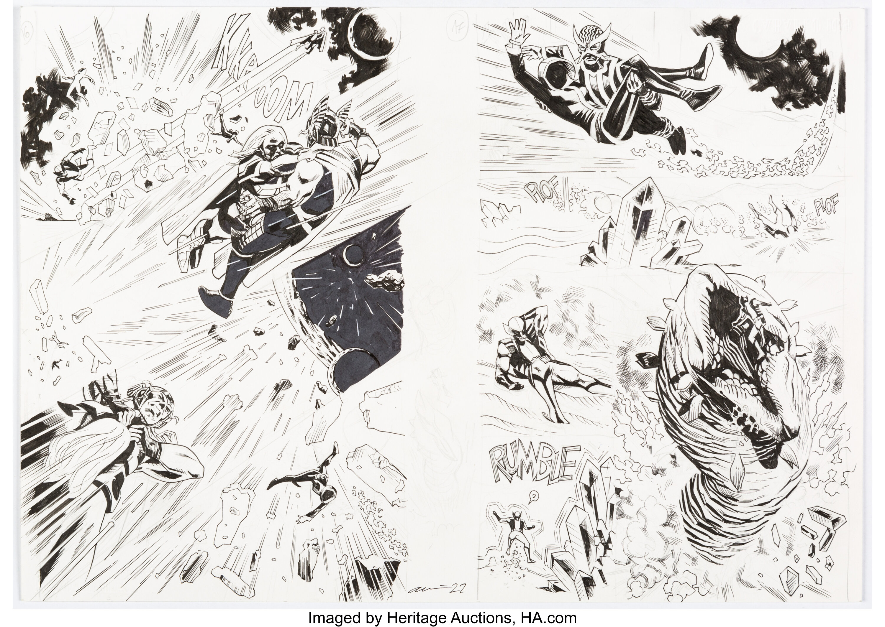 Daniel Acuña Uncanny Avengers #10 Story Pages 15-16 Original Art | Lot ...