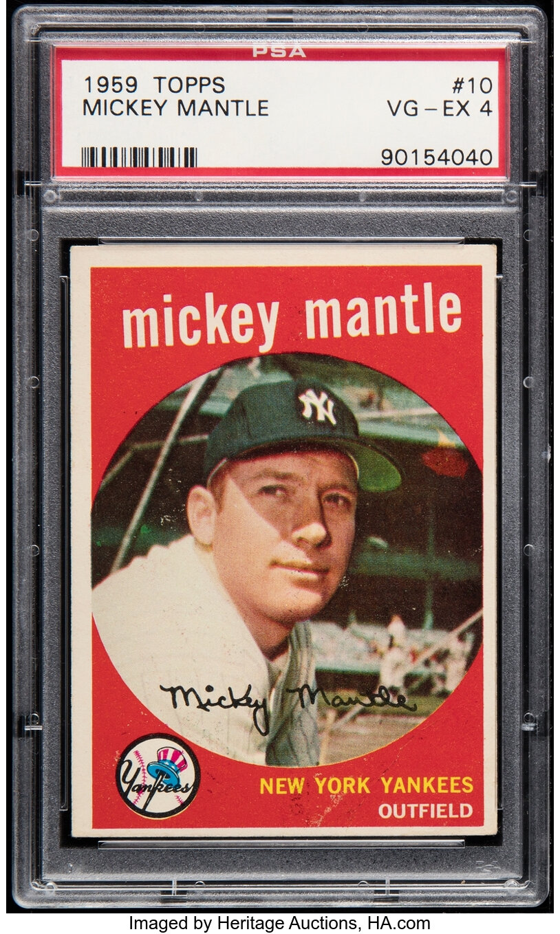 1959 Topps Mickey Mantle #10 SGC VG/EX 4.... Baseball Cards Singles ...
