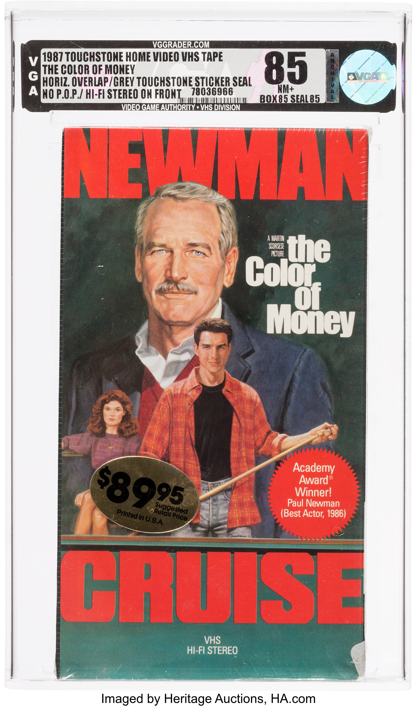 The Color of Money VHS 1987 - VGA 85 NM+, Grey Sticker Seal, | Lot ...