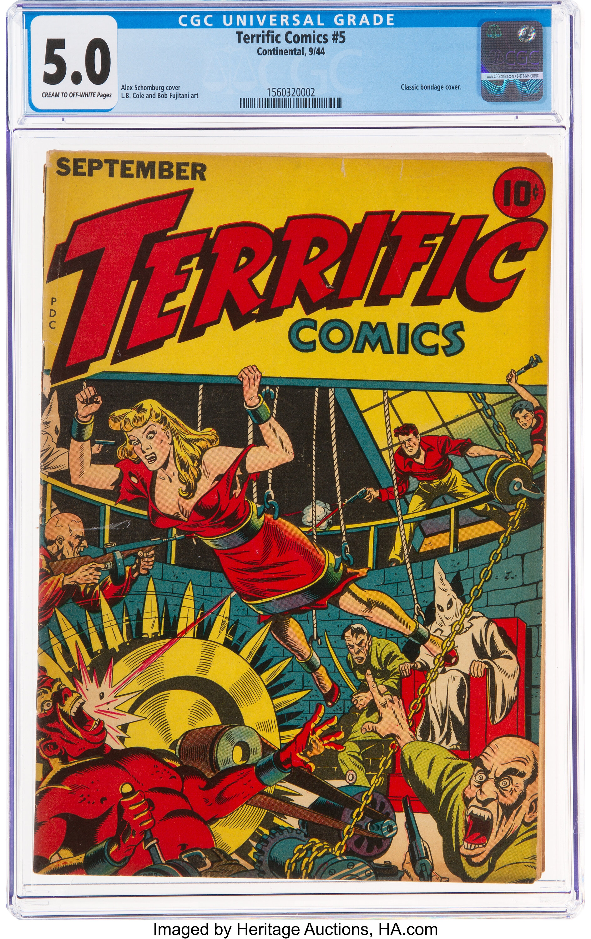 Terrific Comics #5 (Continental Magazines, 1944) CGC VG/FN 5.0 | Lot ...