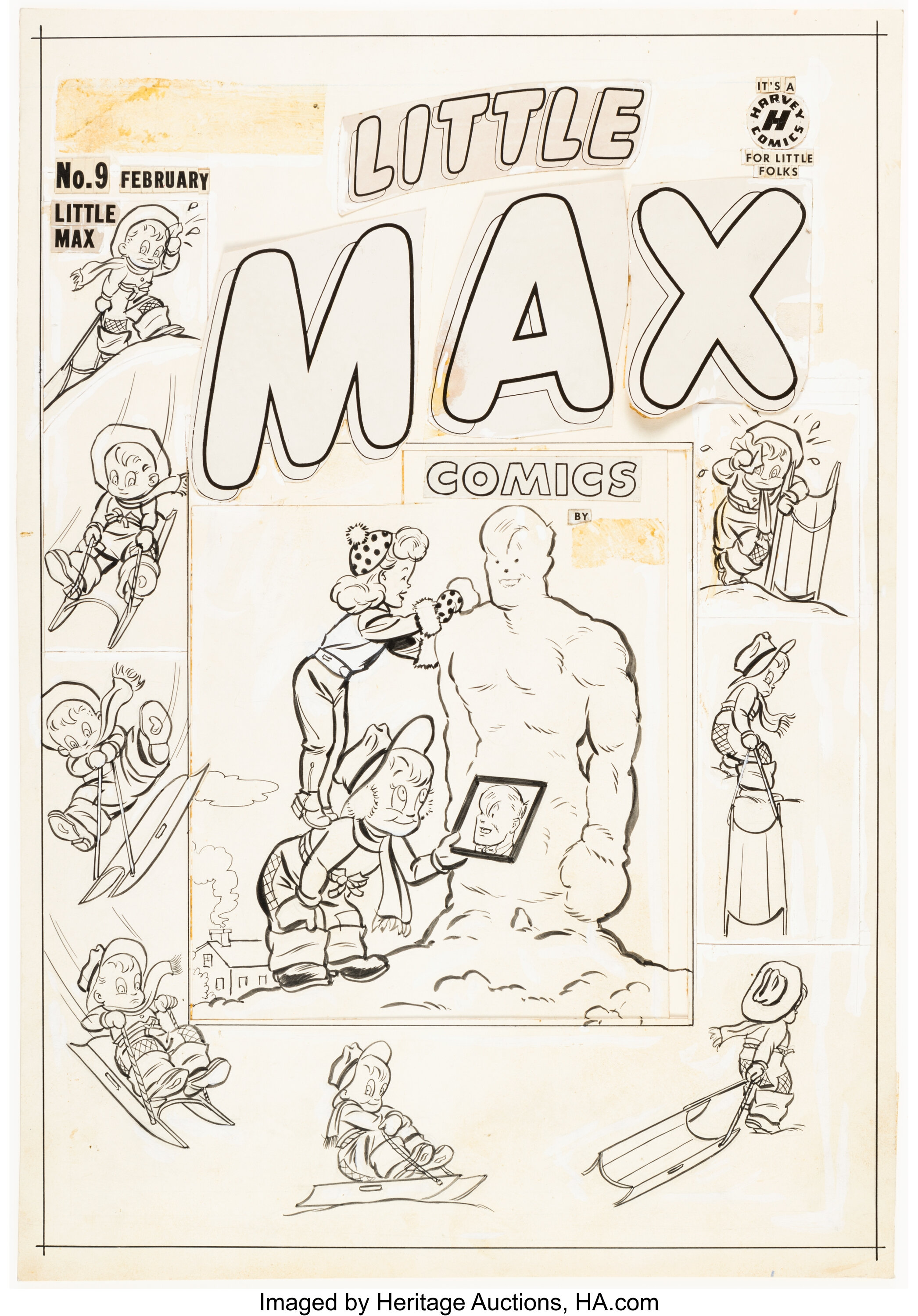 Harvey Comics Artist Little Max Comics #9 Cover Original Art | Lot ...