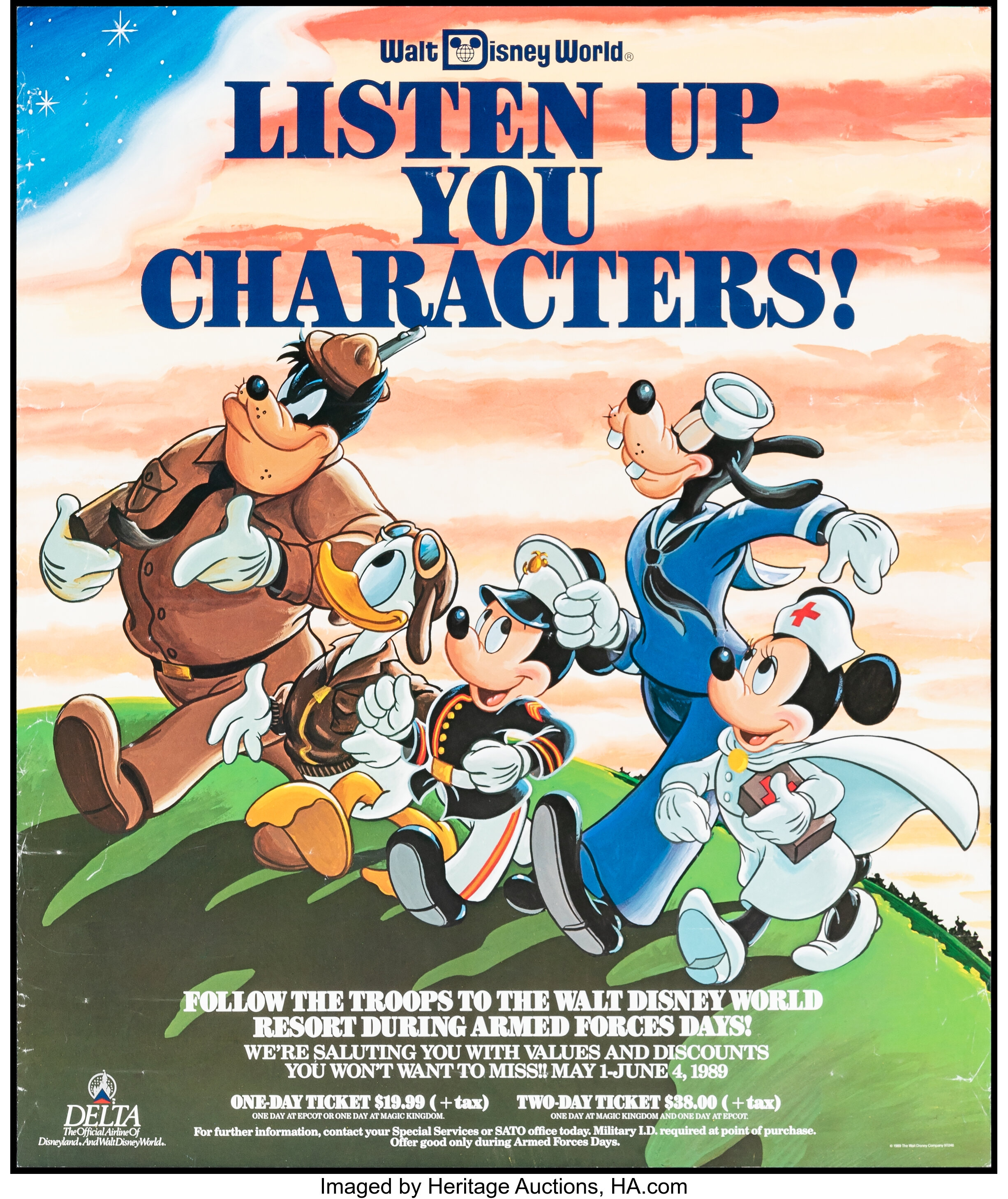 Walt Disney World Armed Forces Days (Walt Disney Company, 1989). | Lot ...