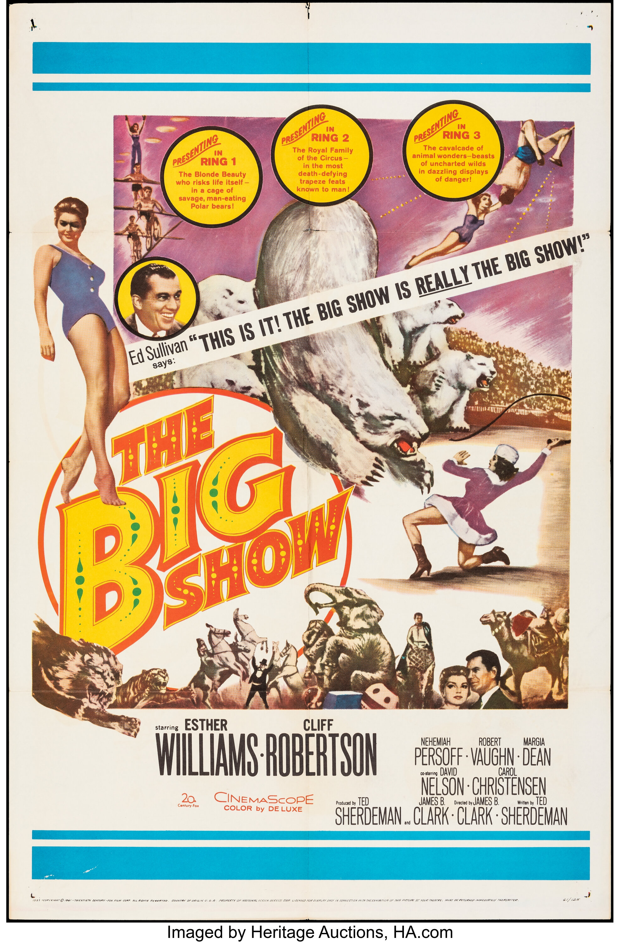 The Big Show & Other Lot (20th Century Fox, 1961). Folded, Very | Lot ...