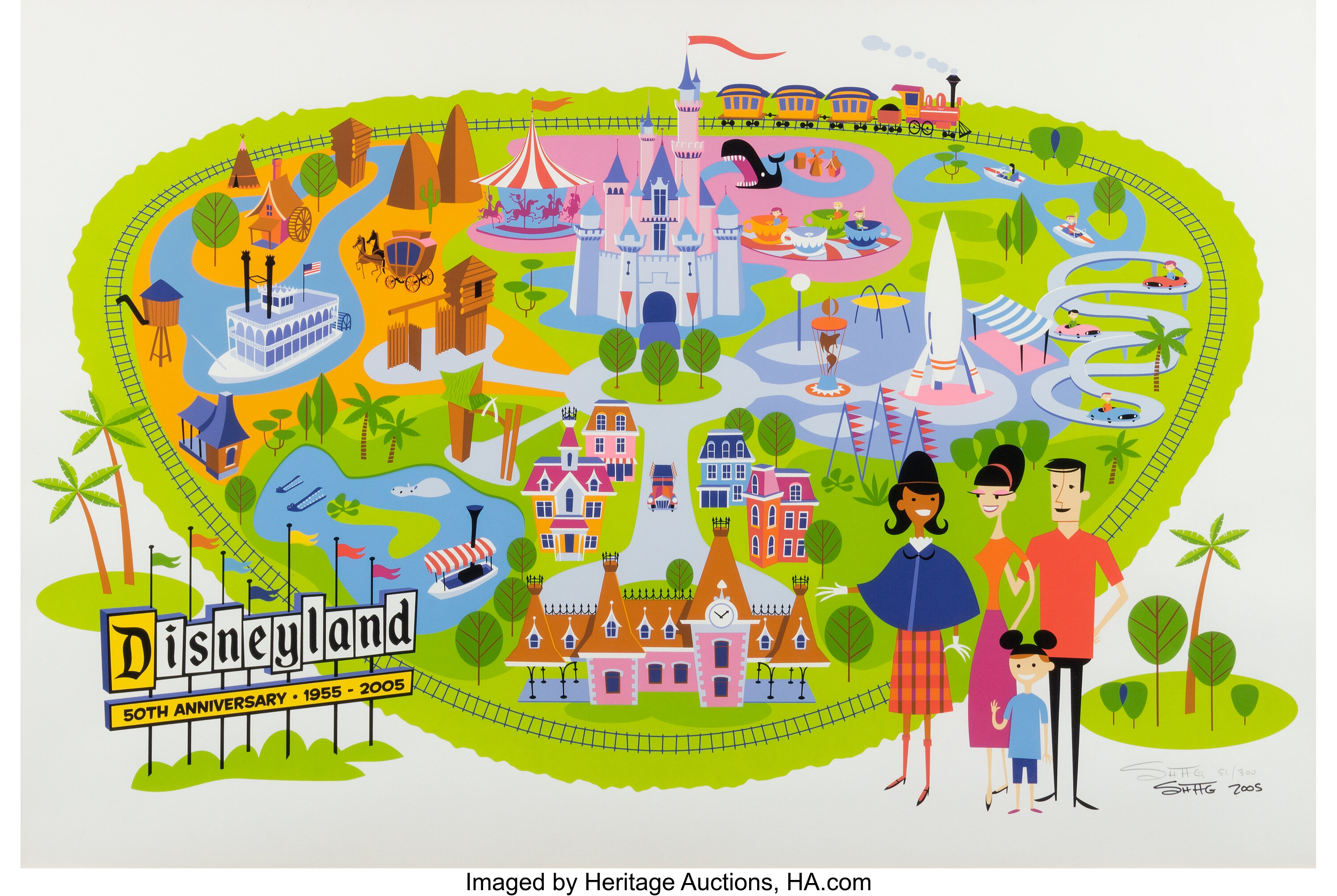 Disneyland - Exclusive Park Map Limited Edition Print Signed by | Lot ...