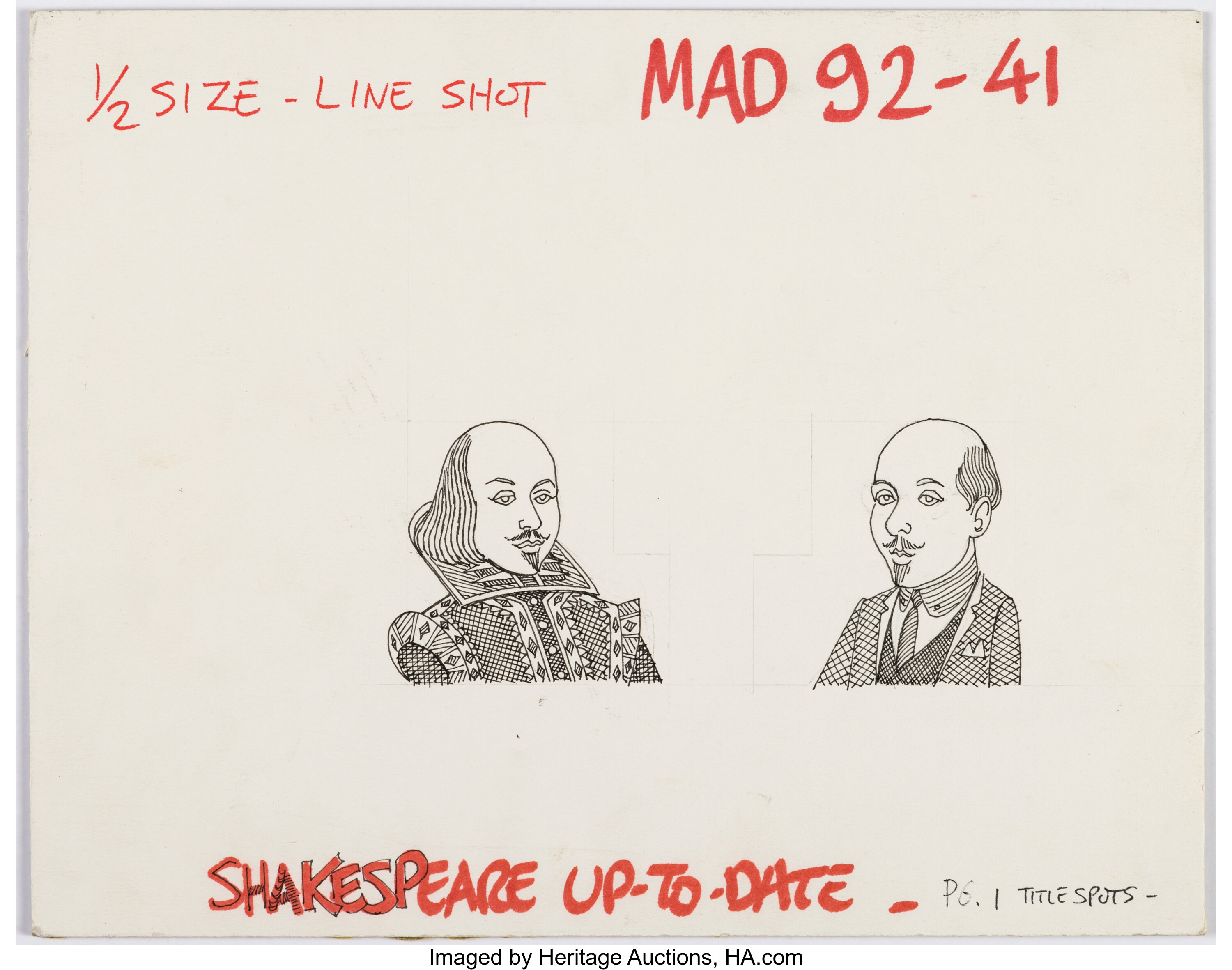 Jack Rickard MAD #92 Complete 3-Page Story Original Art Group of 4 ...