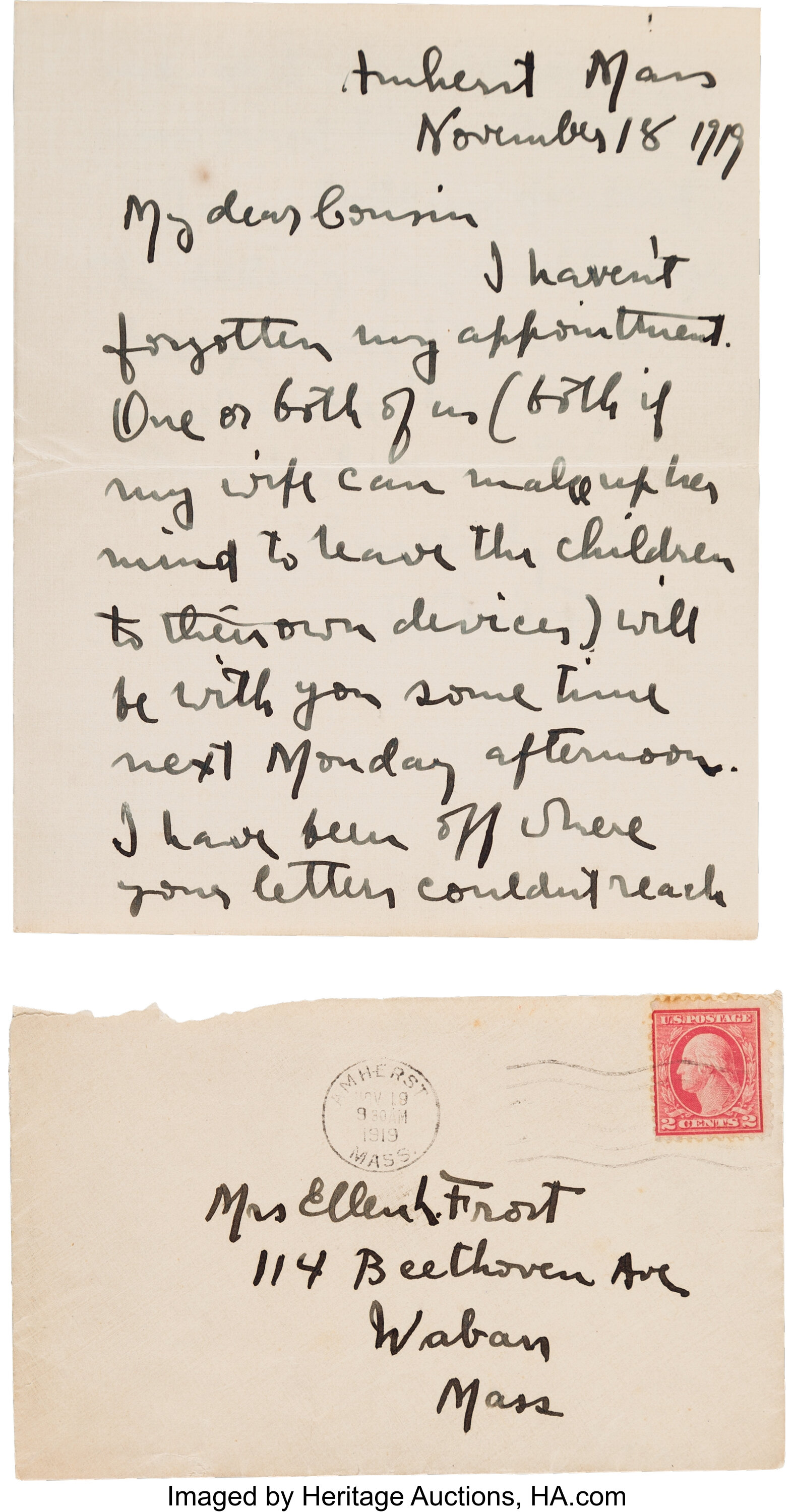 Robert Frost Autograph Letter Signed ... Autographs Authors | Lot ...