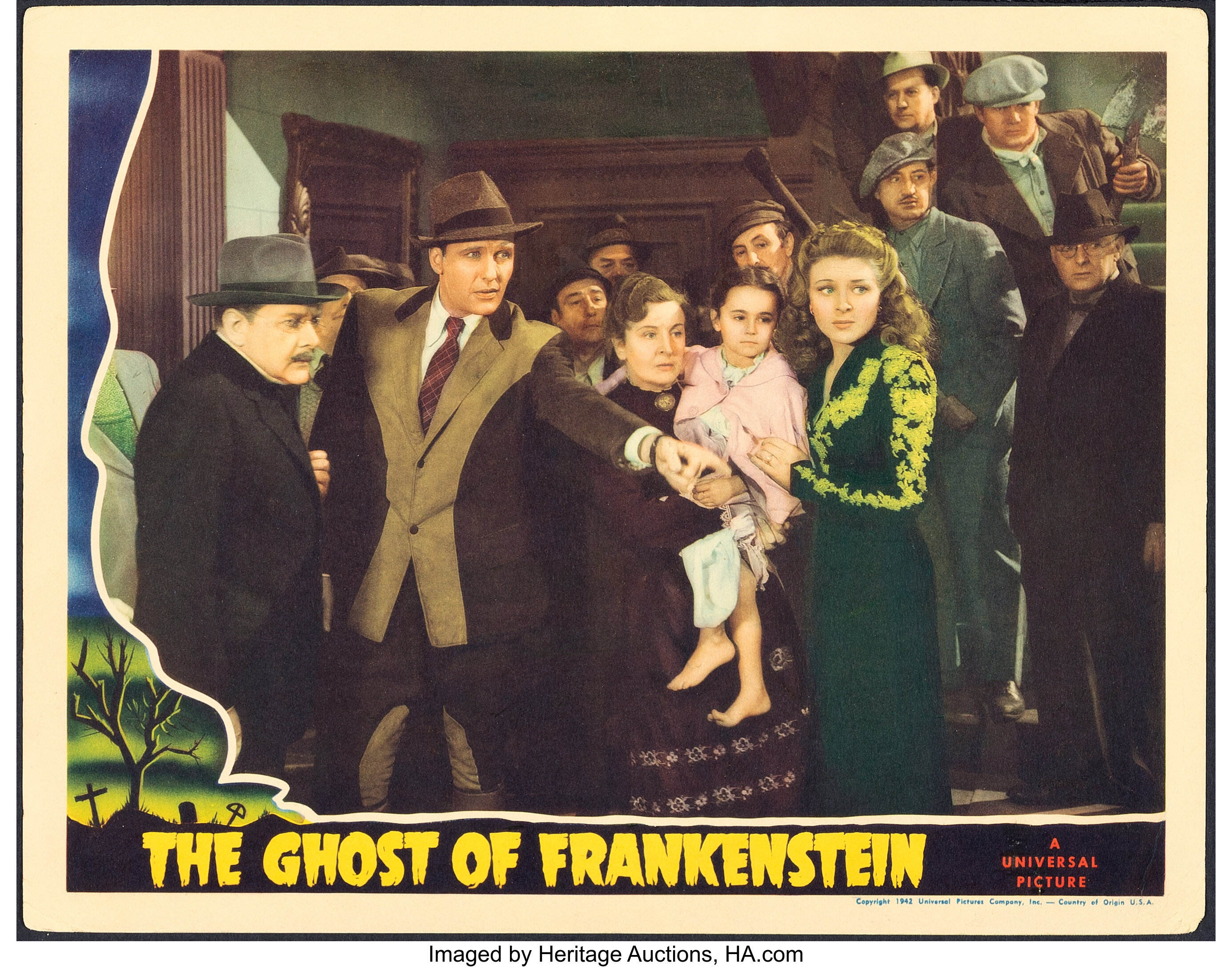 The Ghost of Frankenstein (Universal, 1942). Very Fine-. Lobby Card ...