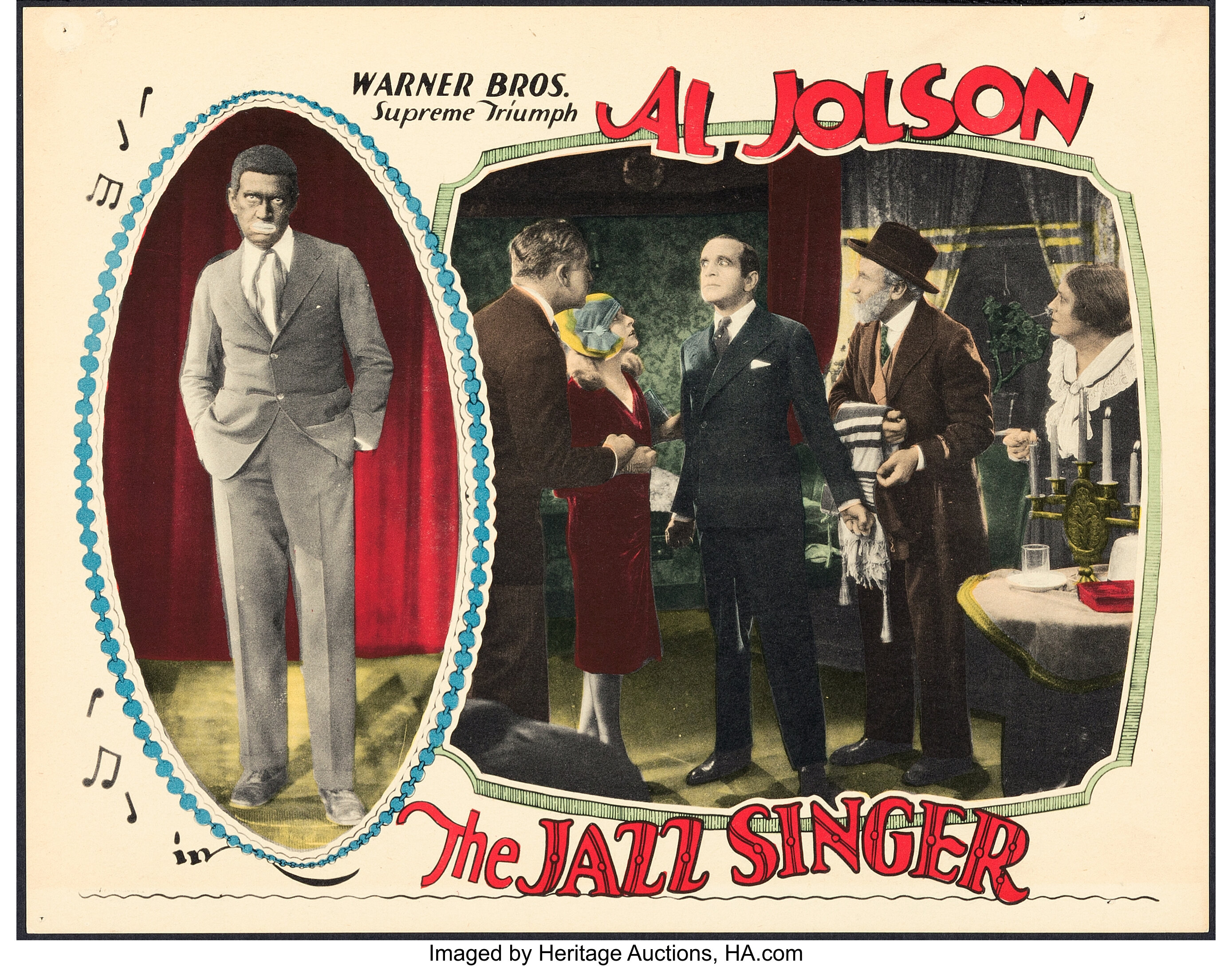 The Jazz Singer (Warner Bros., 1927). Very Fine+. Lobby Card (11" X ...