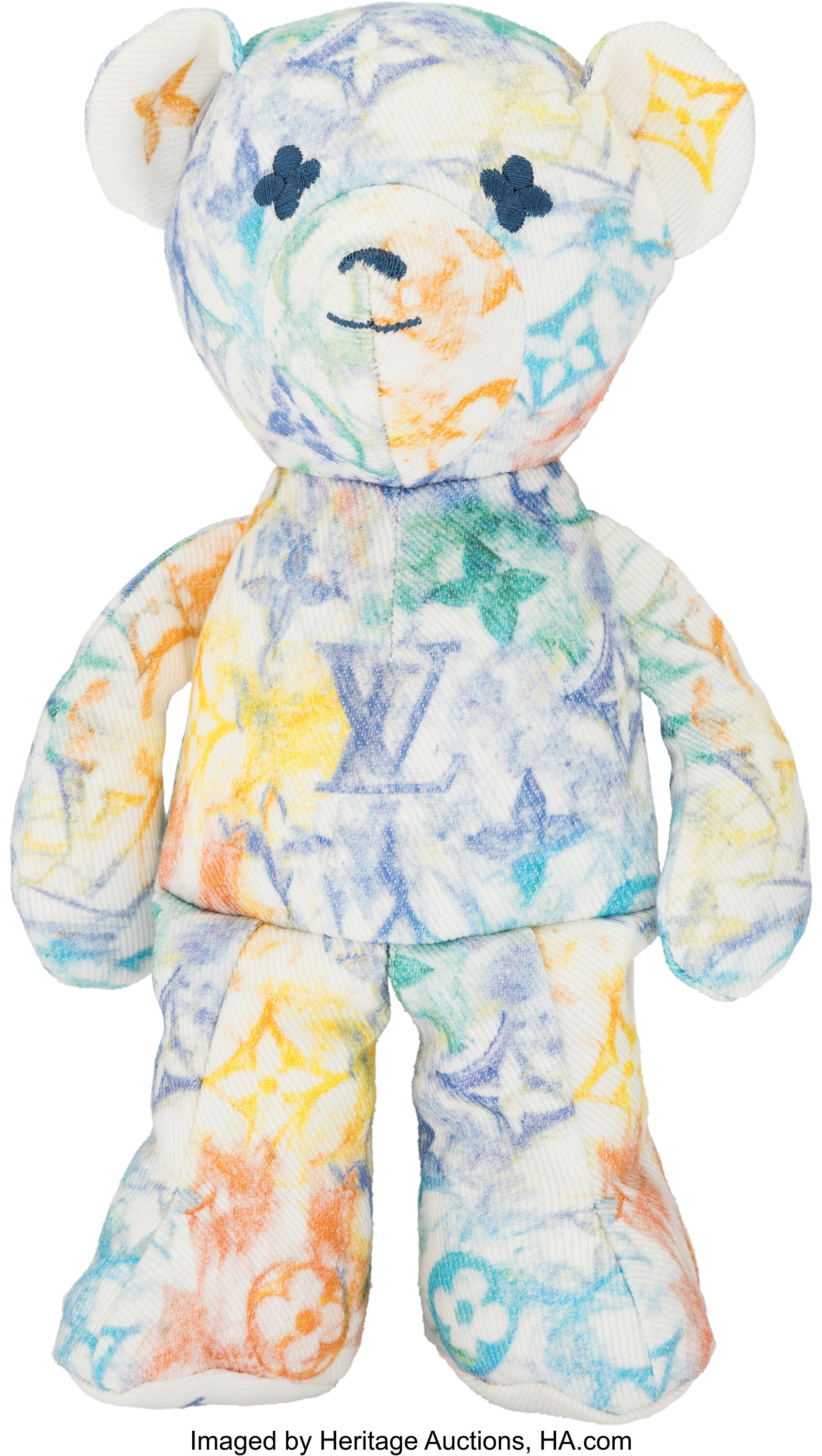 Louis Vuitton x UNICEF Blue Watercolor Doudou Louis Teddy Bear. | Lot ...