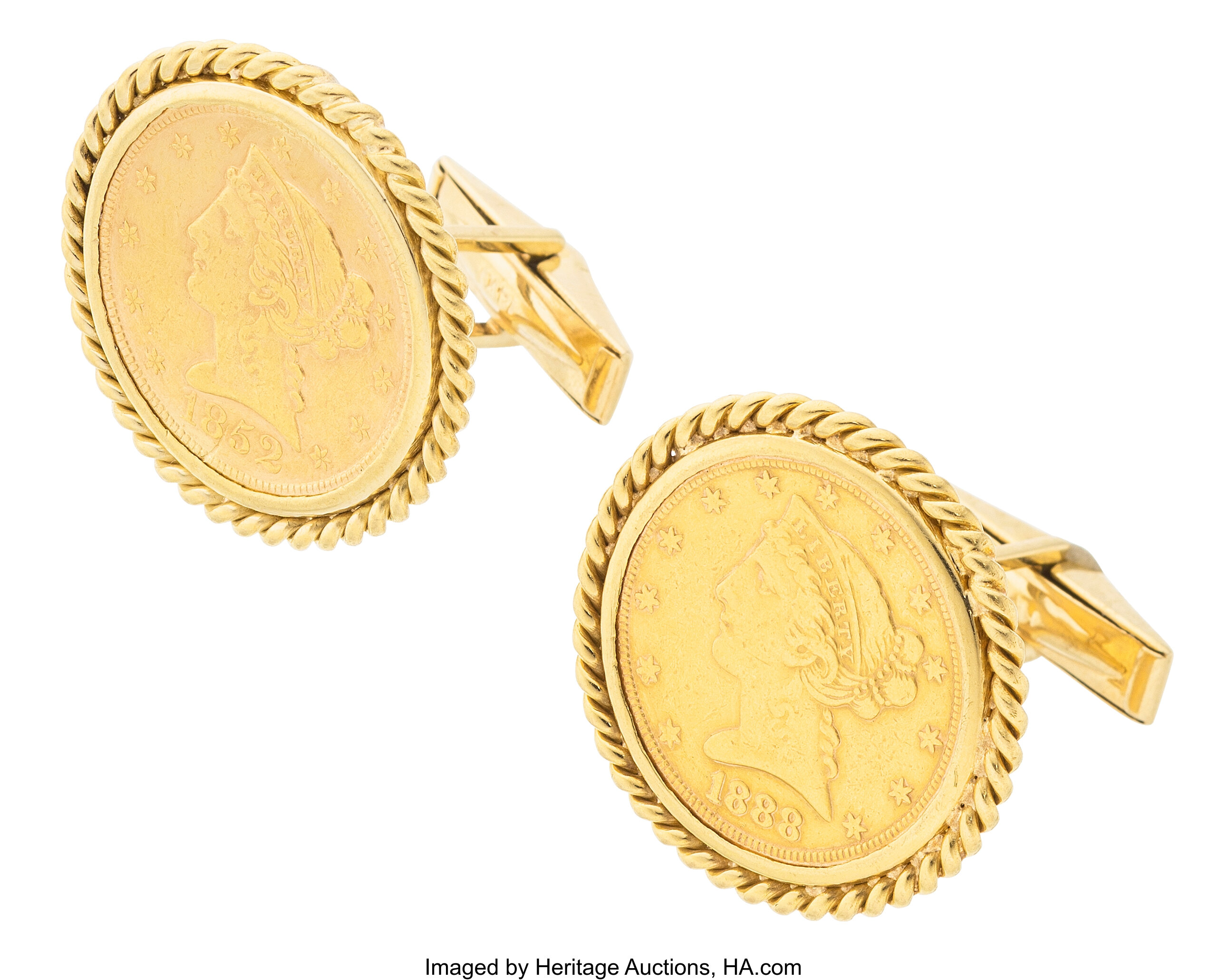 Gold Coin Cufflinks. ... Estate Jewelry Cufflinks | Lot #74015 ...