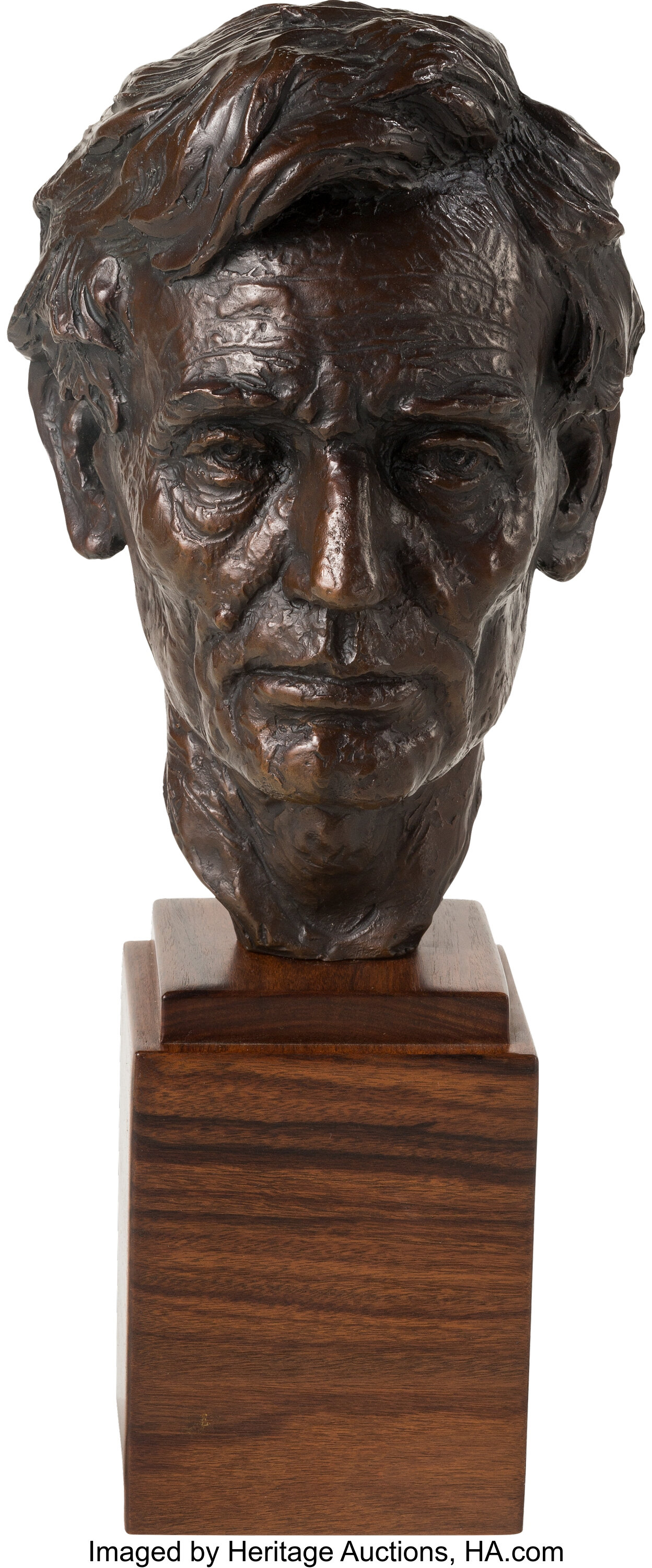 Abraham Lincoln: Bronze Portrait Head Bust.... Political 3D & Other ...