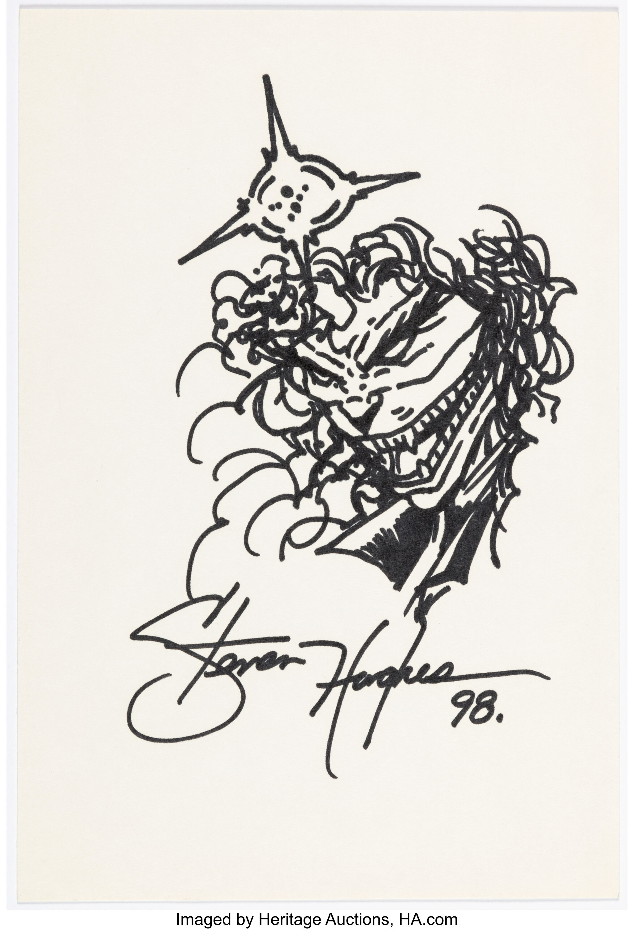Steven Hughes - Evil Ernie Sketch Original Art (1998).... Original ...
