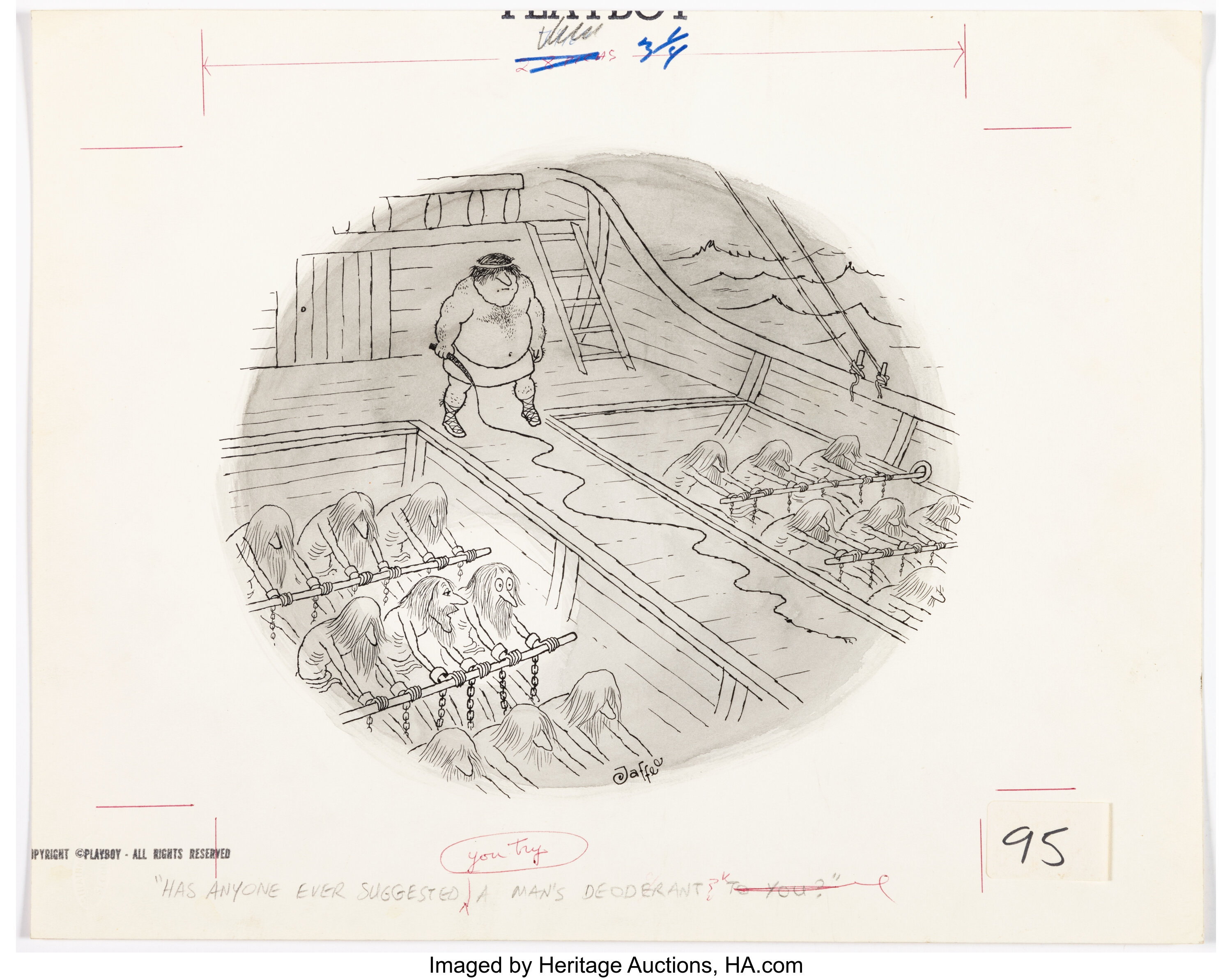 Al Jaffee Playboy Single Panel Gag Cartoon Illustration Original | Lot ...