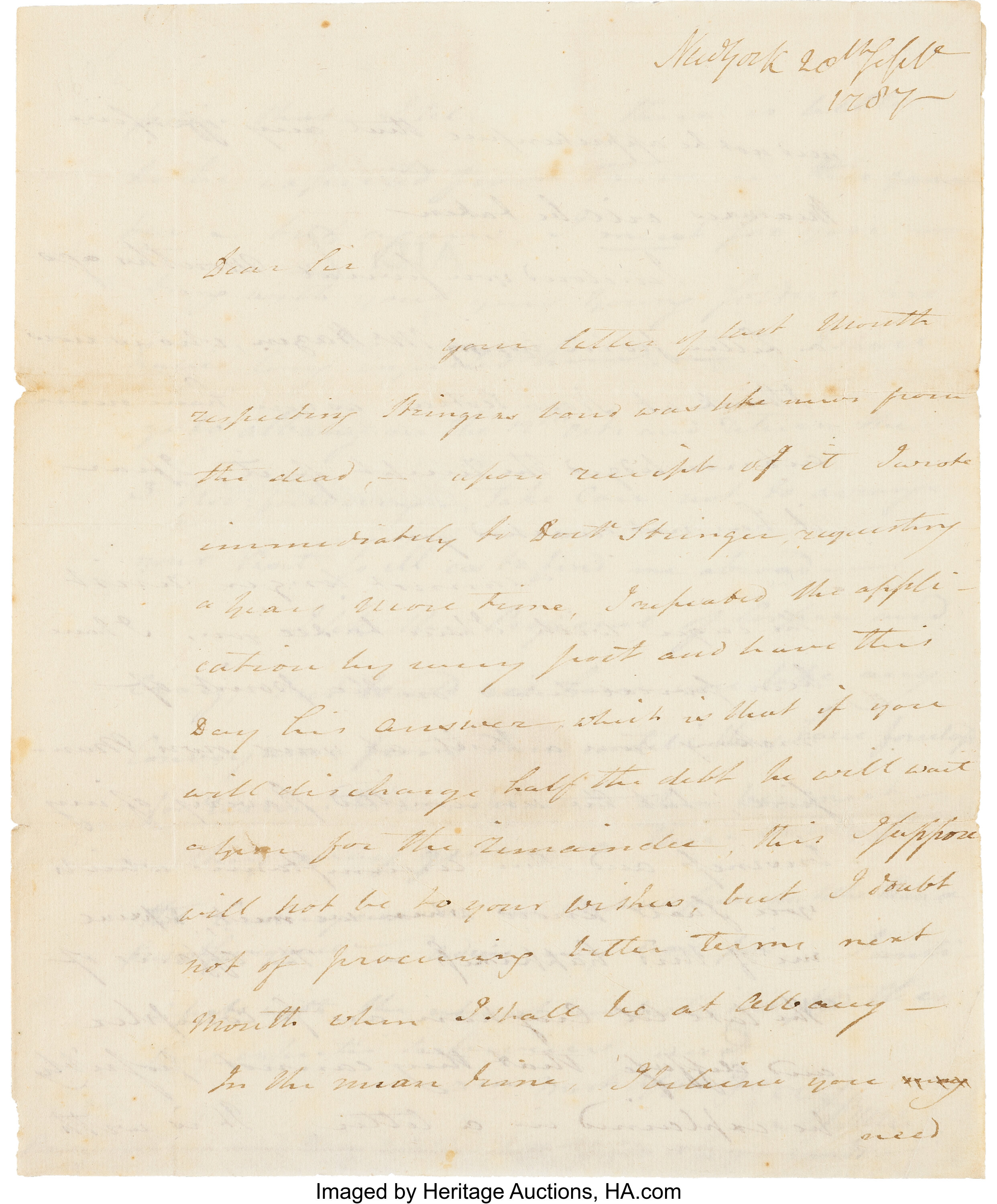 Aaron Burr Autograph Letter Signed. ... Autographs Statesmen | Lot ...