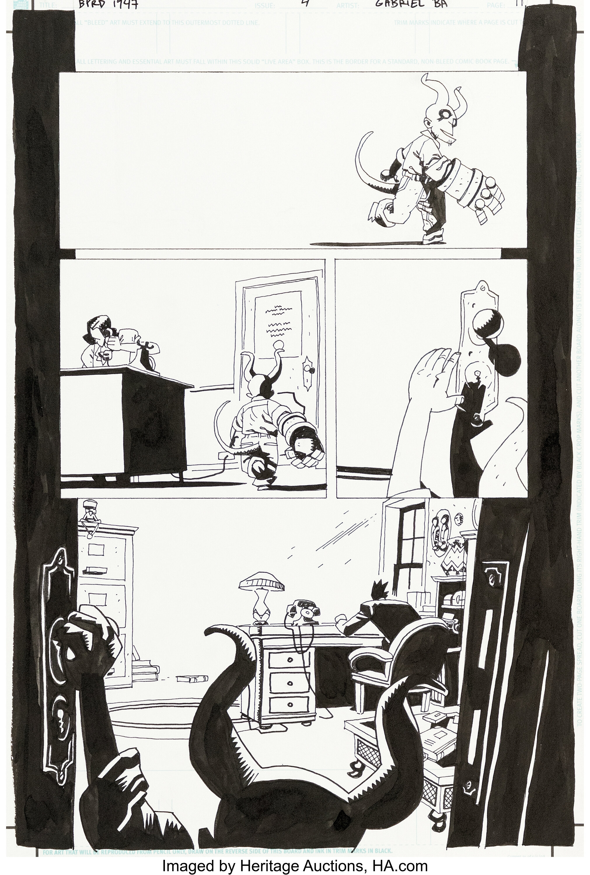 Gabriel Bá B.P.R.D.: 1947 #4 Story Page 11 Original Art (Dark | Lot ...