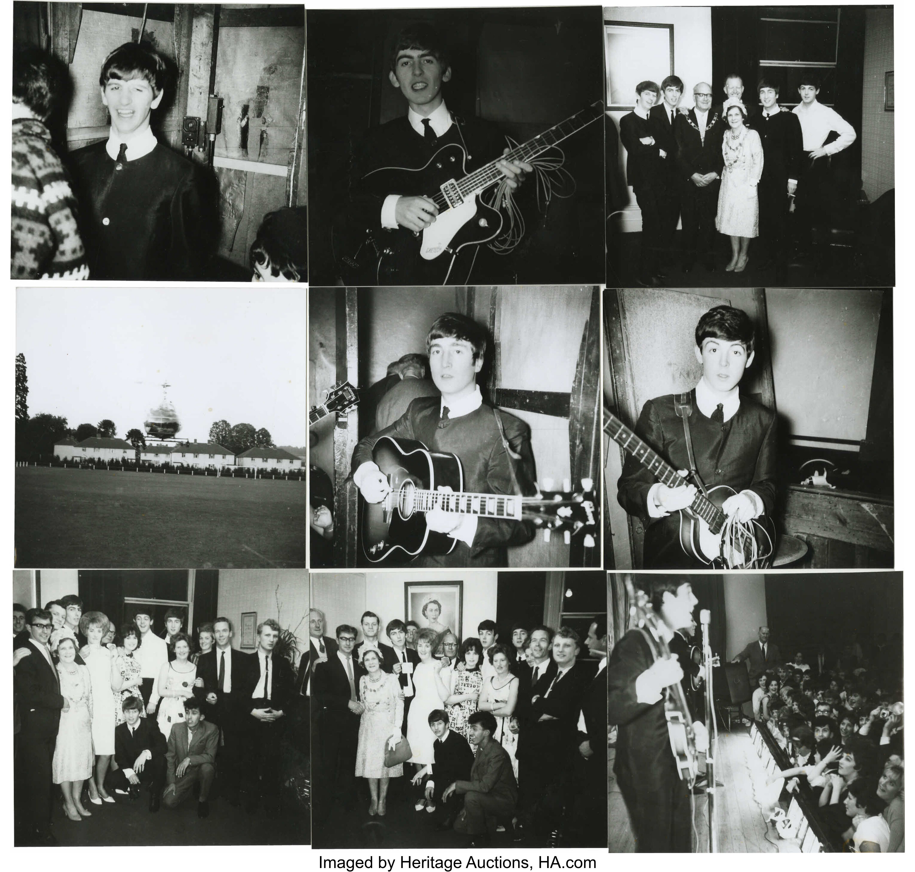 Beatles Meeting Royalty Rare Photos. A rare set of nine b&w 5" | Lot ...