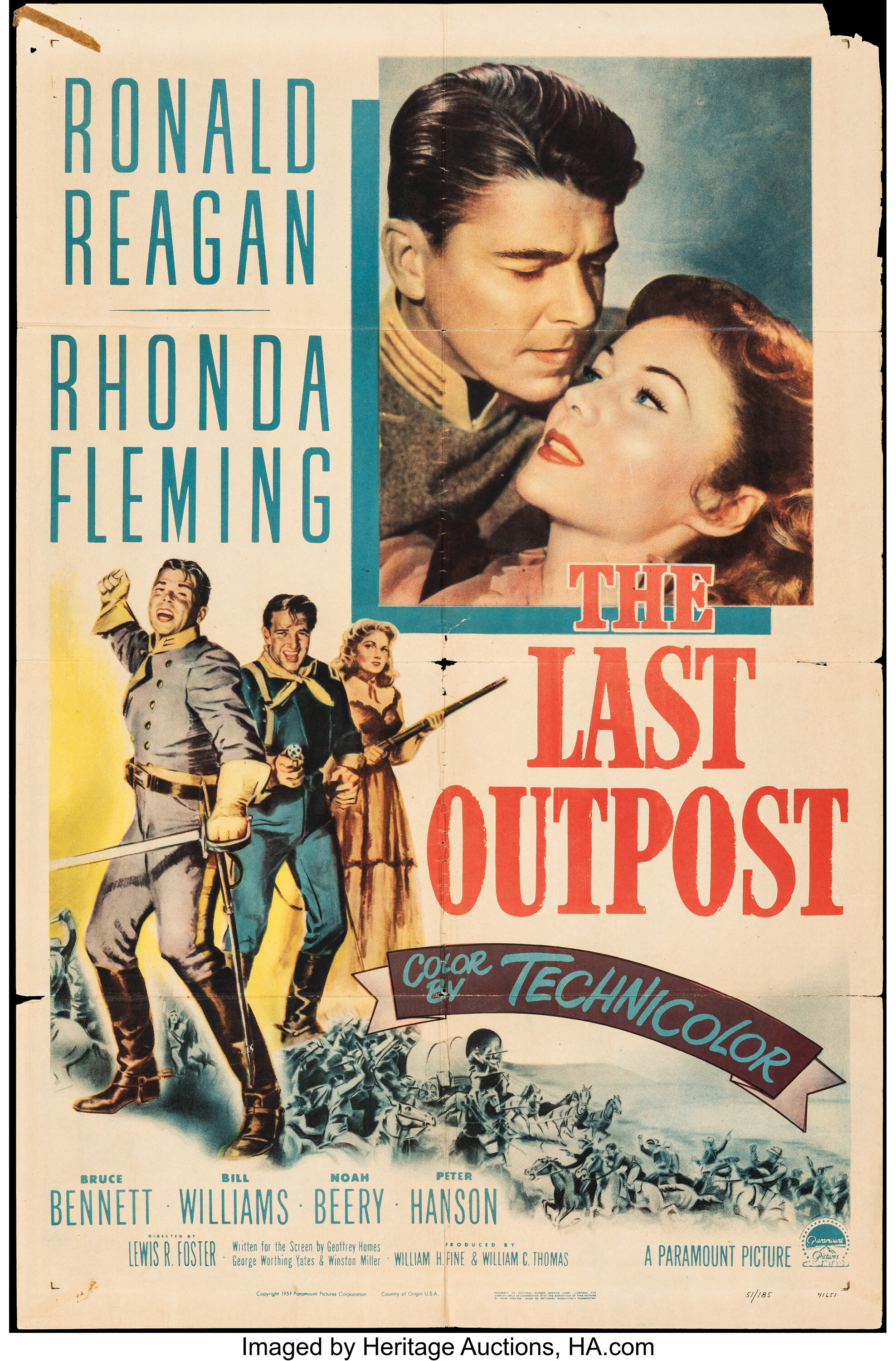 The Last Outpost (Paramount, 1951). Folded, Fine+. One Sheet (27" X ...