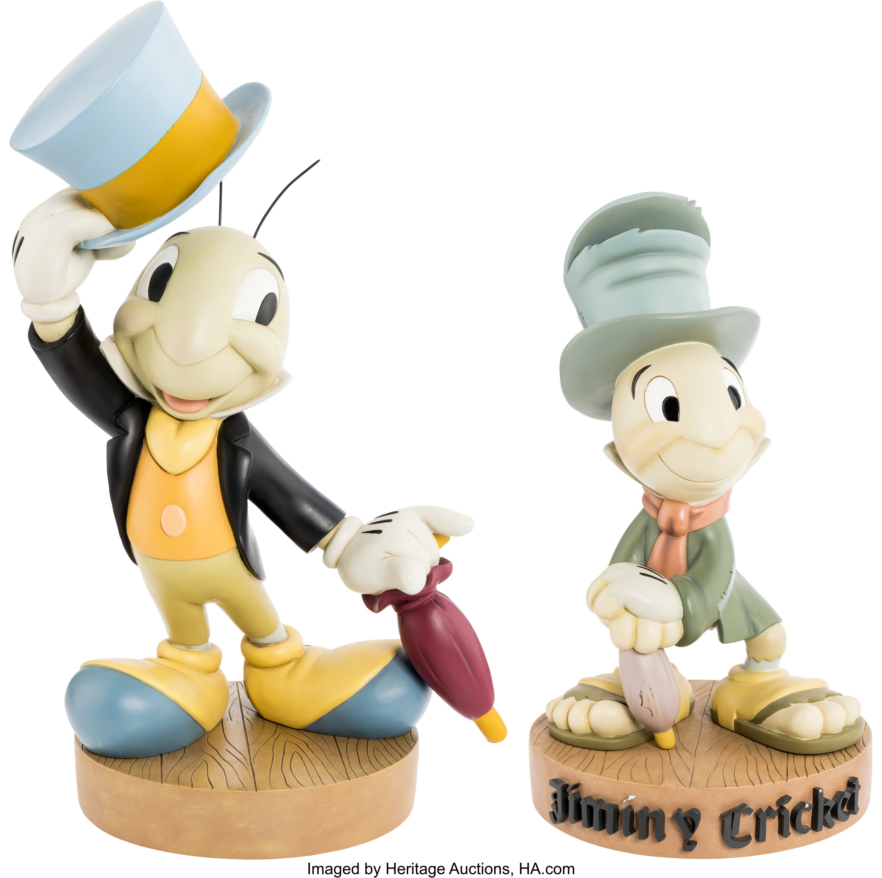 Disneyland - Pair of Jiminy Cricket Disney Big Figs (Walt Disney, | Lot ...