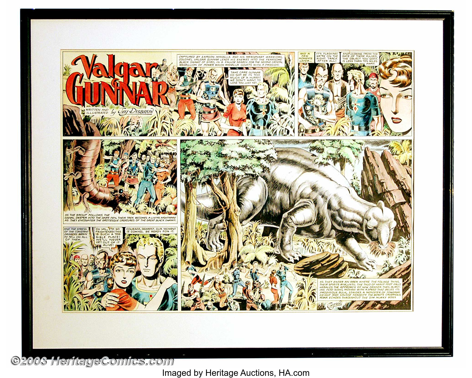 Jay Disbrow - Original Comic Strip Art for Valgar Gunnar (undated ...