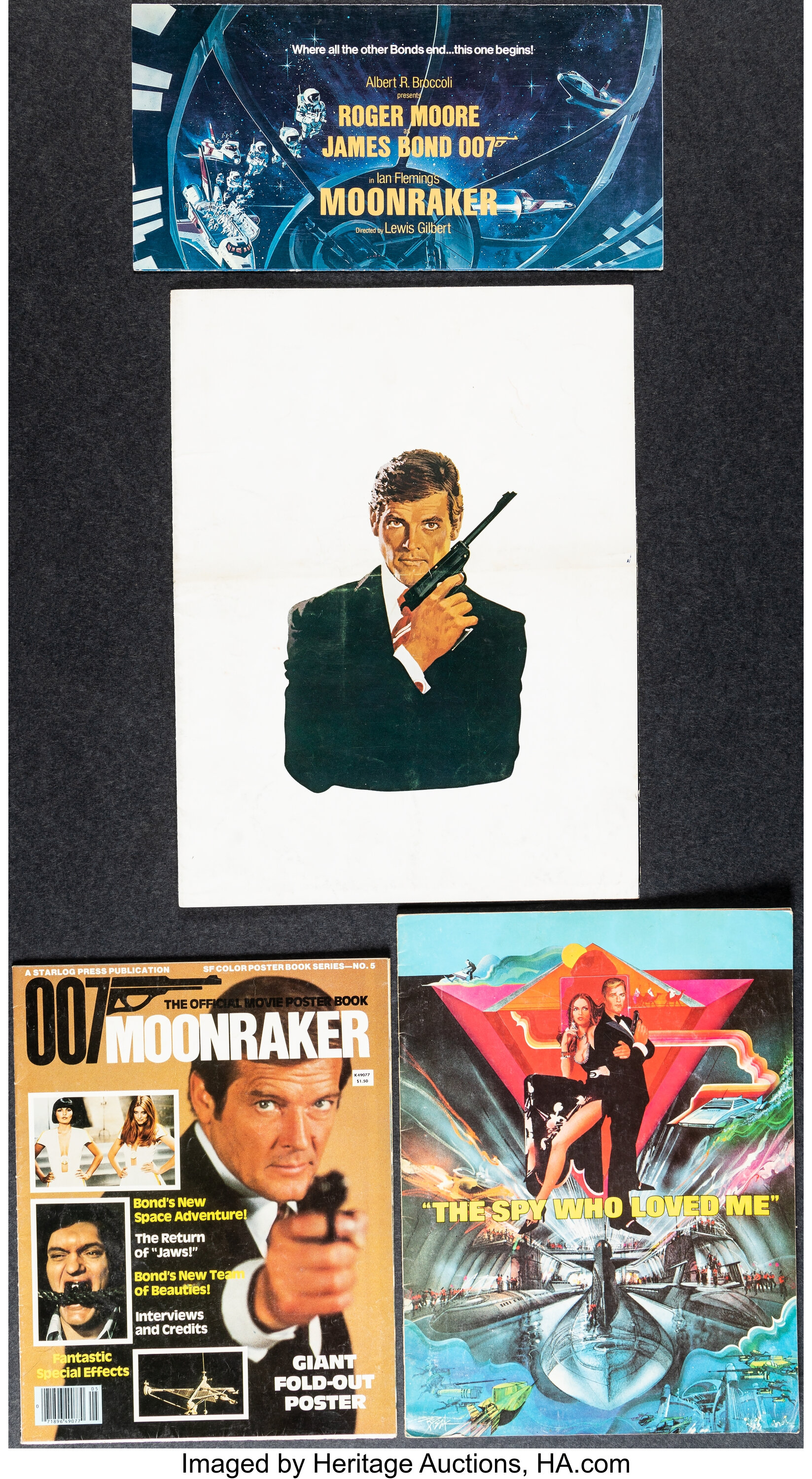 Roger Moore as James Bond Lot (United Artists, 1973-1981). Folded ...