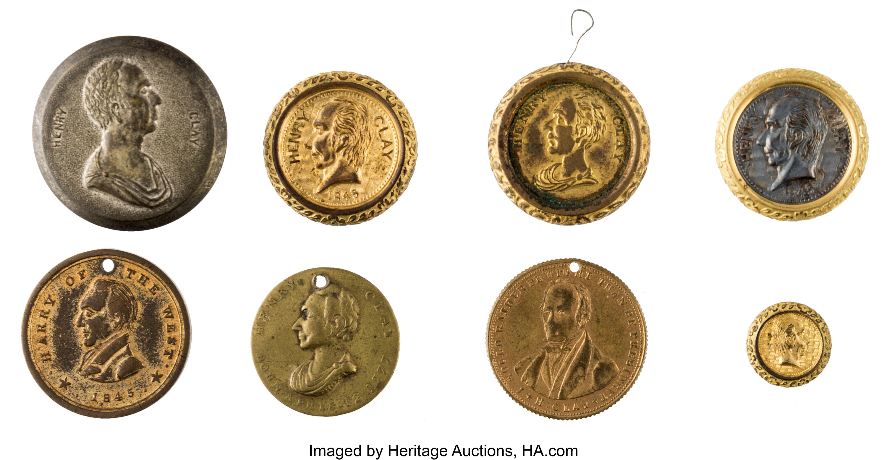 Henry Clay: Eight Assorted Shank Buttons, Shell Pieces, and | Lot ...