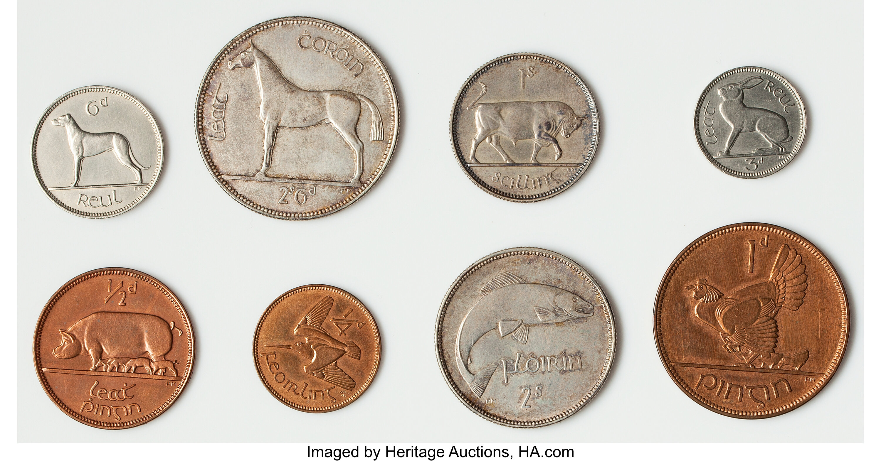 Ireland: Free State 8-Piece Uncertified Proof Set 1928,... (Total ...