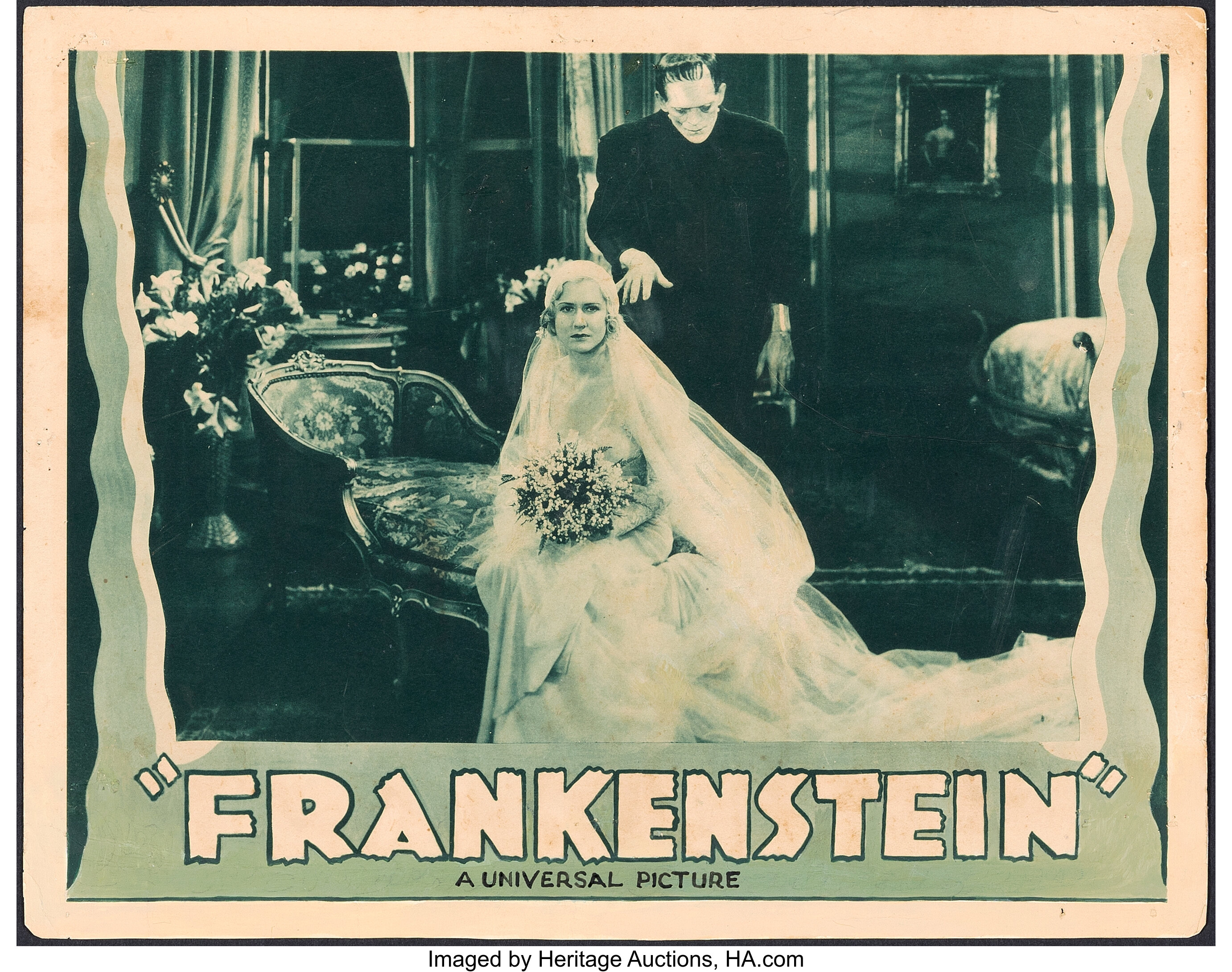 Frankenstein (Universal, R-1938). Fine. Lobby Card (11" X 14").. | Lot ...