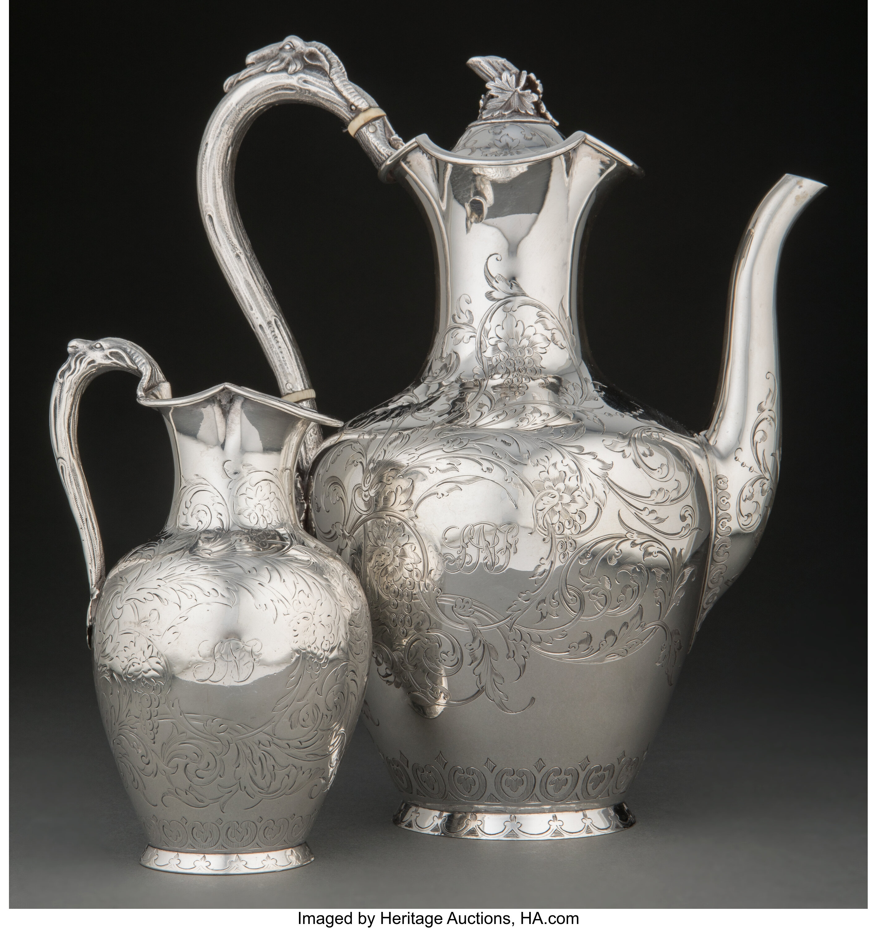 Two British Silver Table Articles, London, 1855-1868. Marks to | Lot ...
