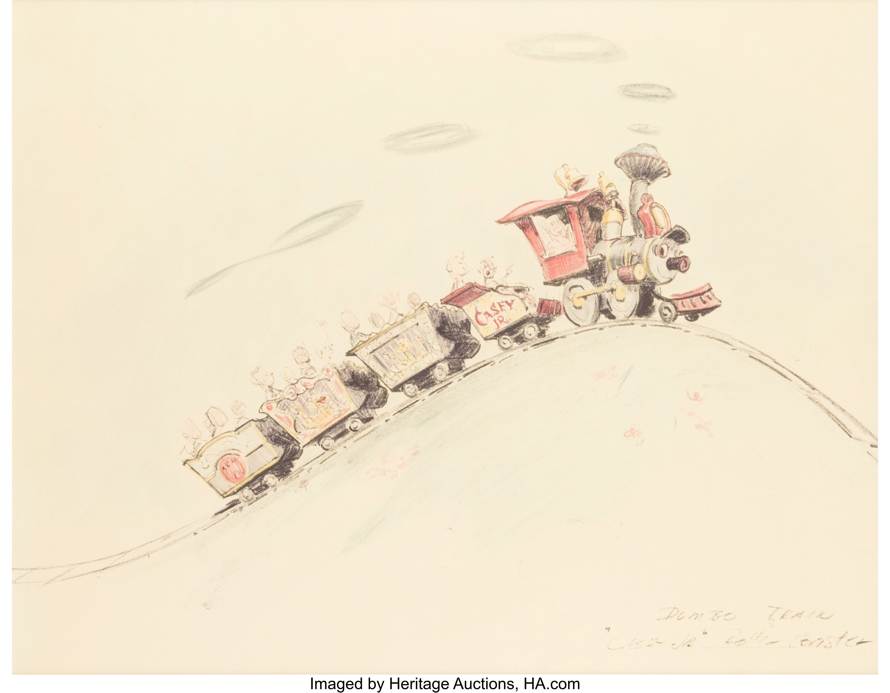 Disneyland - Casey Jr. Dumbo Train Concept Art Print by Bruce | Lot ...