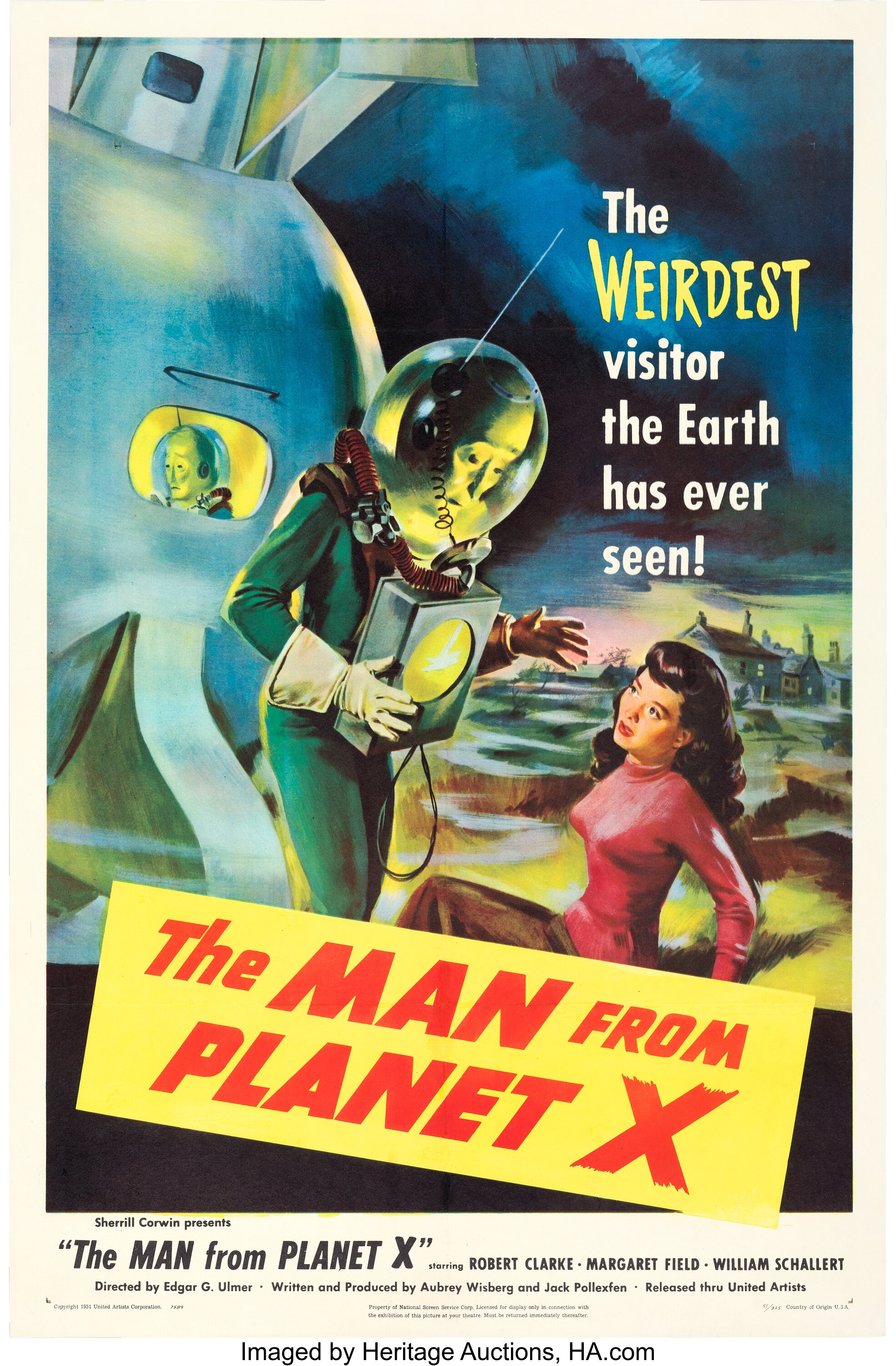 The Man from Planet X (United Artists, 1951). Very Fine- on Linen ...