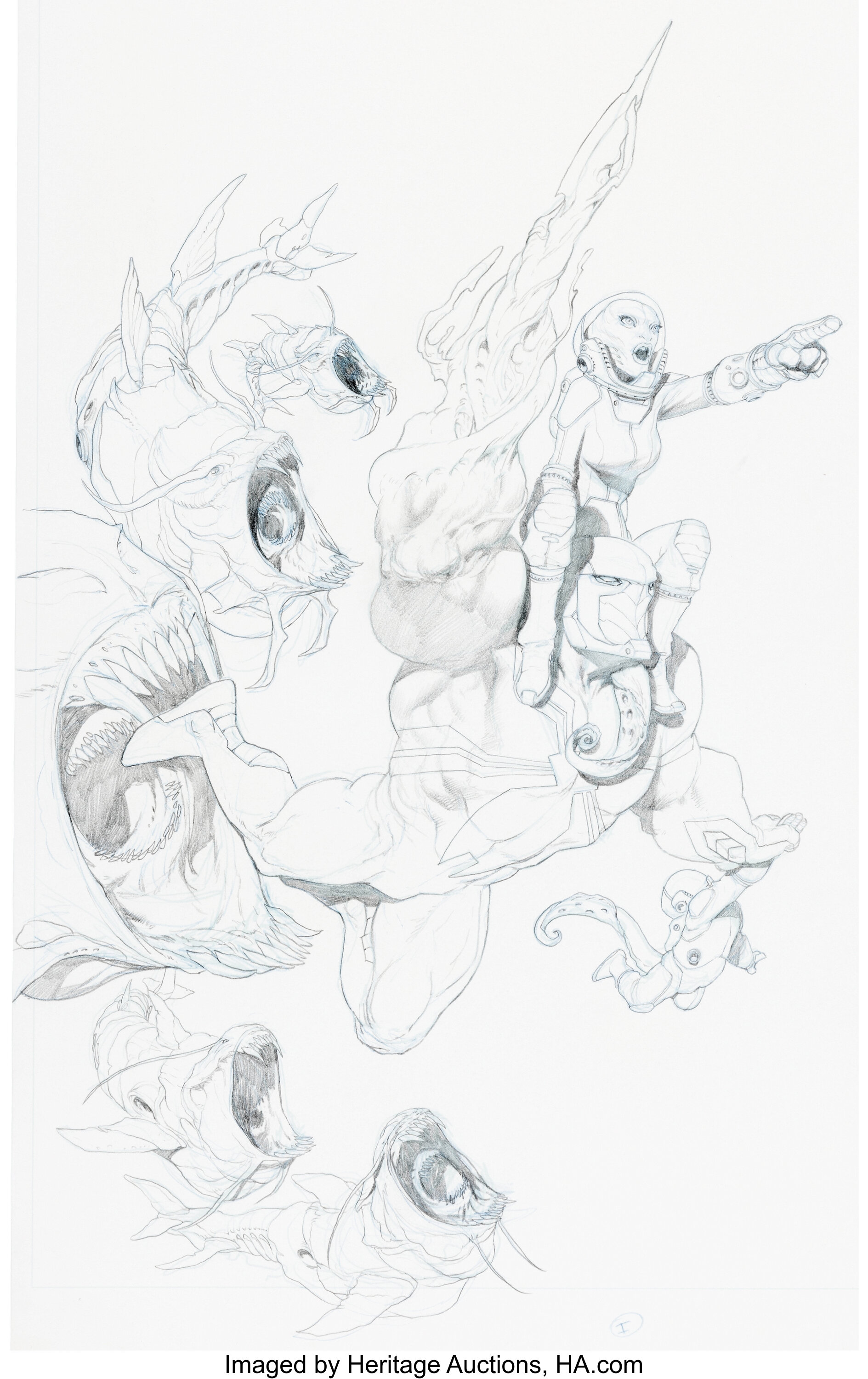 Ariel Olivetti Venom: Space Knight #1 Cover Original Art (Marvel, | Lot ...