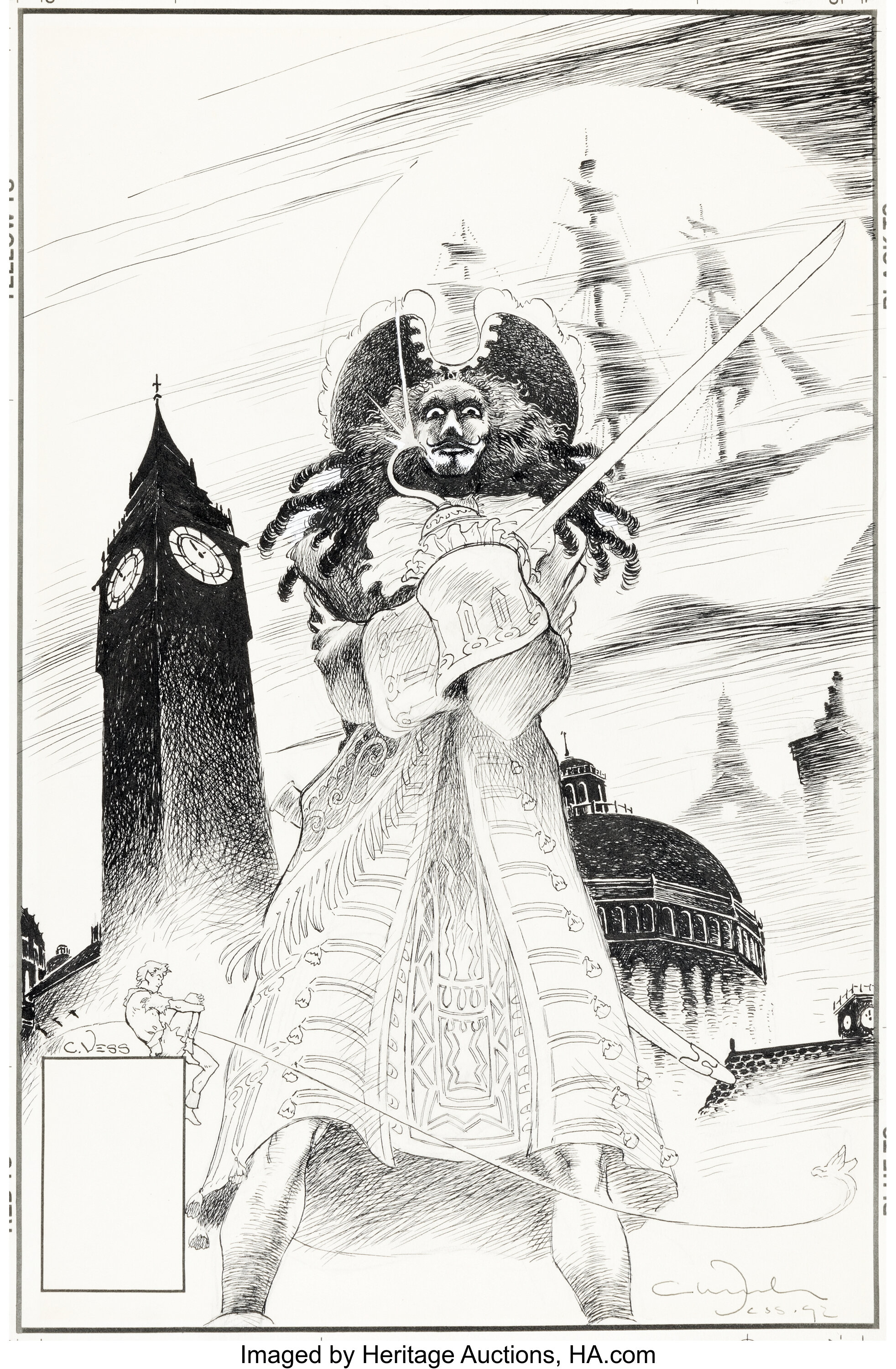 Charles Vess Hook #1 Cover Original Art (Marvel, 1992).... Original ...