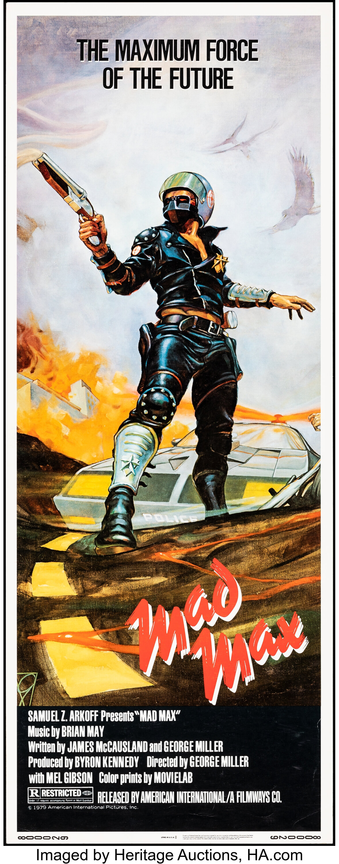 Mad Max (American International, 1980). Rolled, Very Fine. Insert | Lot ...