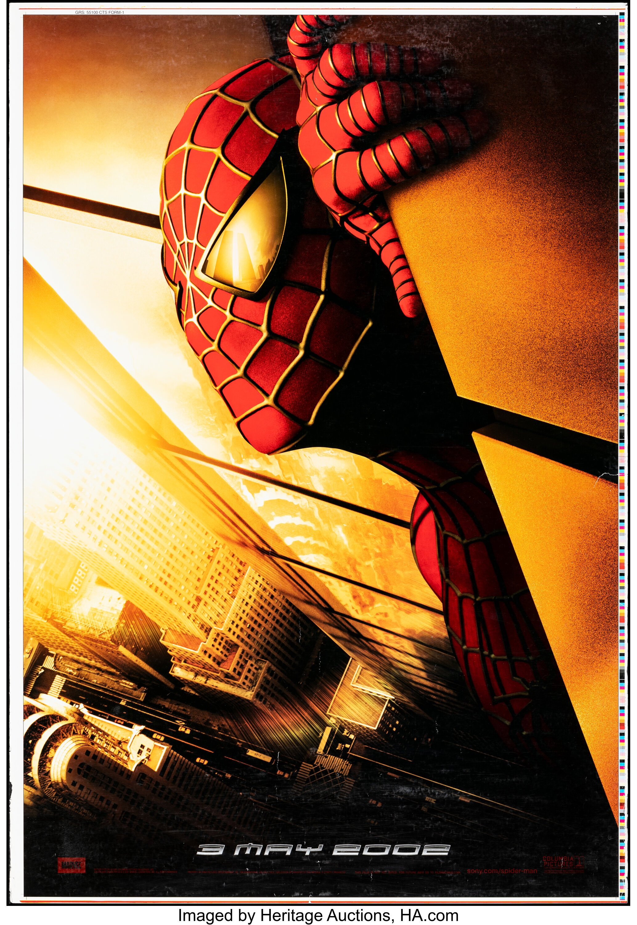 Spider-Man (Columbia, 2002). Rolled, Fine/Very Fine. Printer's | Lot ...