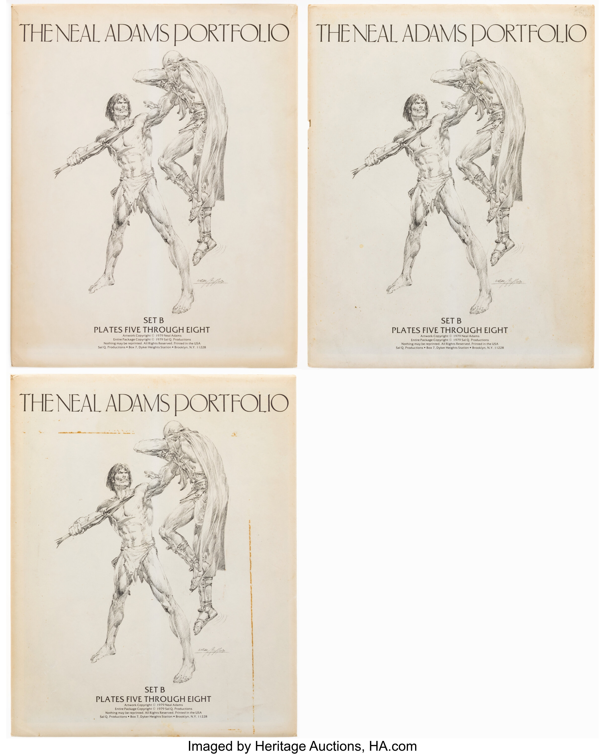 Neal Adams Portfolio Set B Group of 3 (Sal Q Productions, 1979 ...