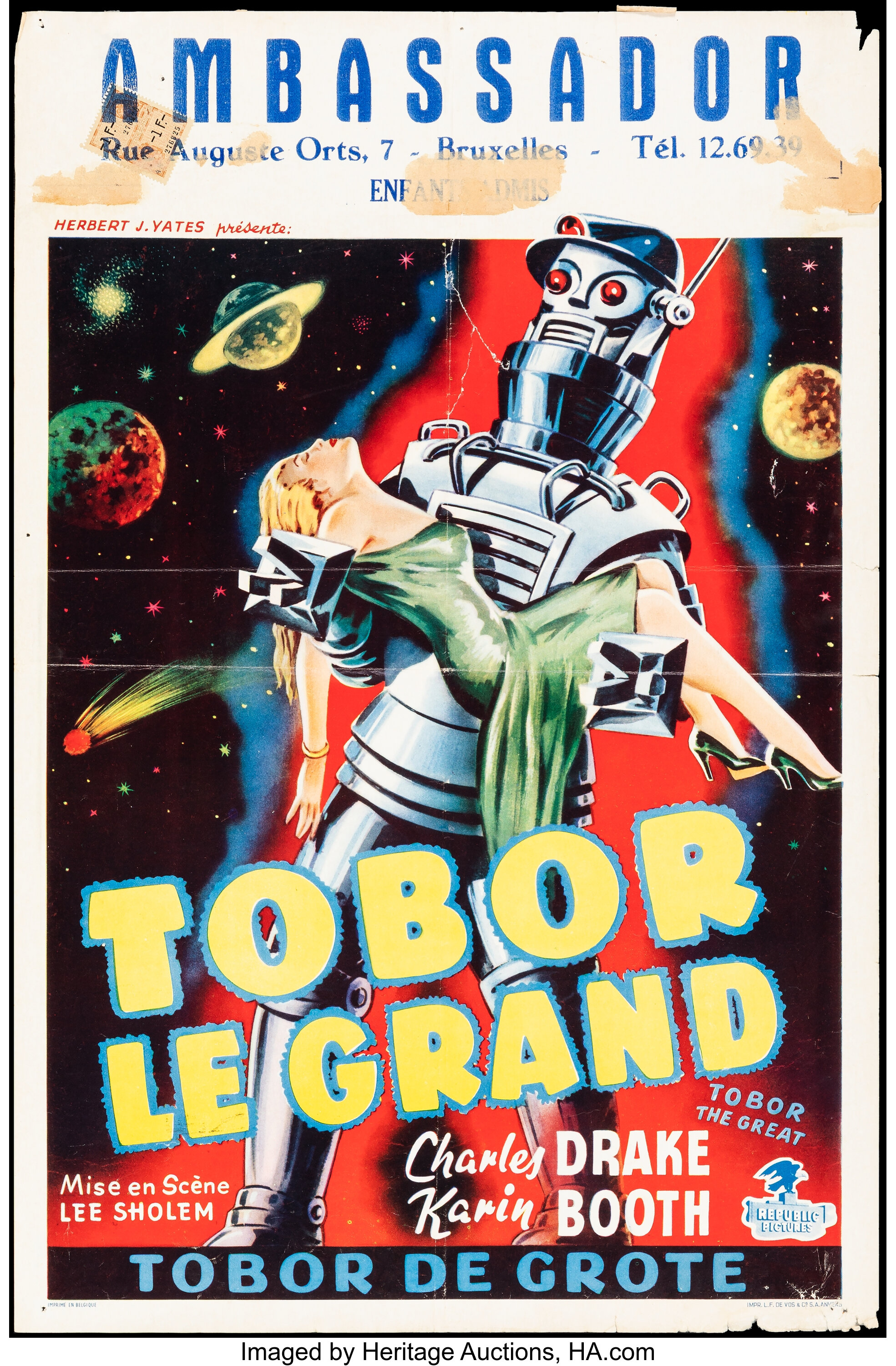 Tobor the Great & Other Lot (Republic, 1954). Folded, Fine/Very | Lot ...