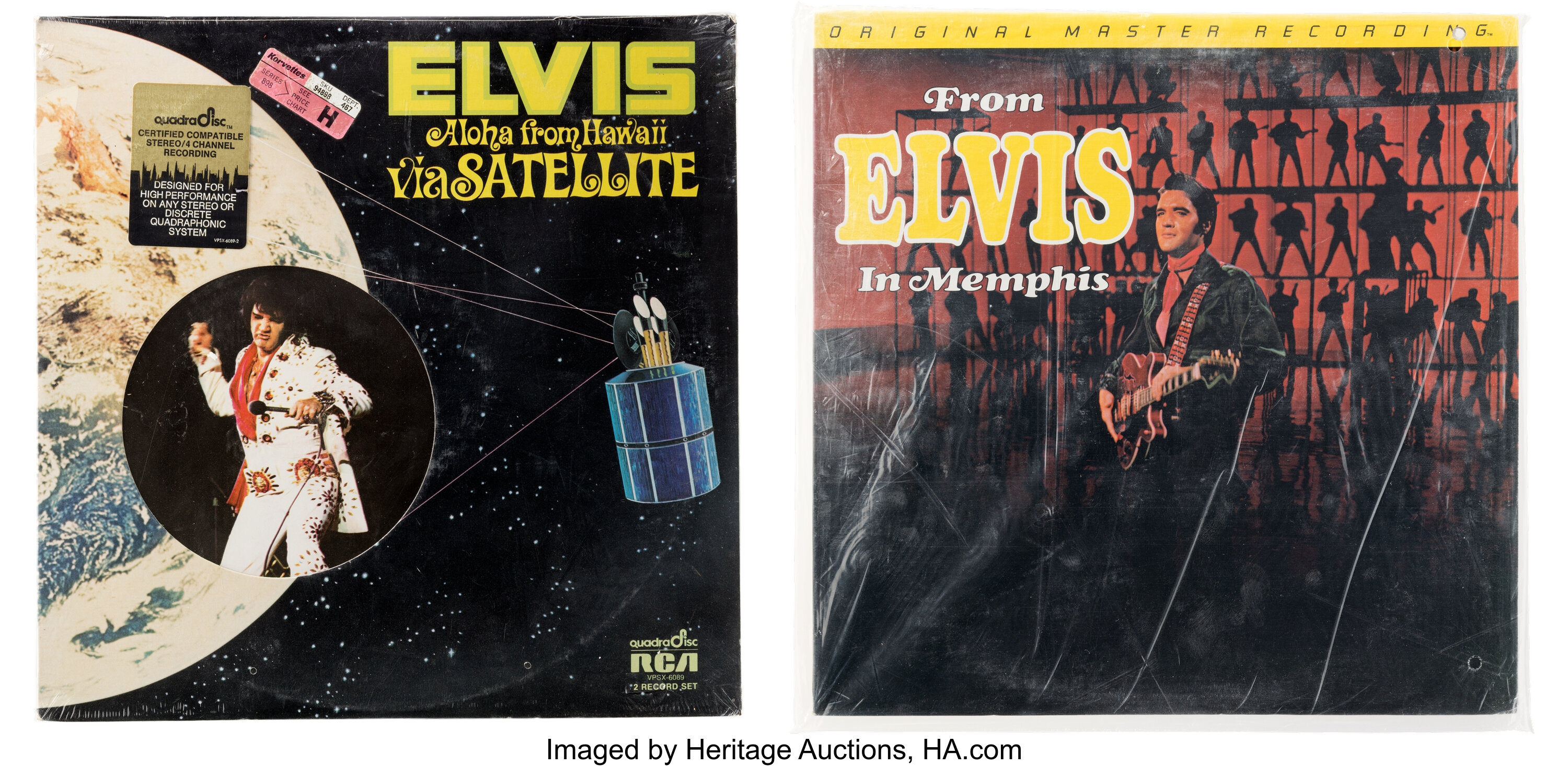 Elvis Presley Sealed Collectible Albums Group of (2) Vinyl LPs ...