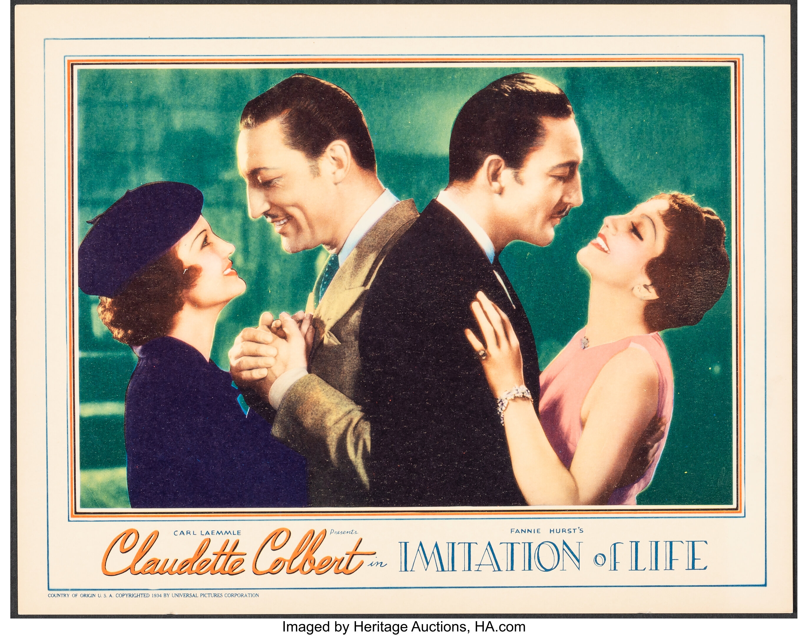 Imitation of Life (Universal, 1934). Very Fine+. Lobby Card (11" X ...