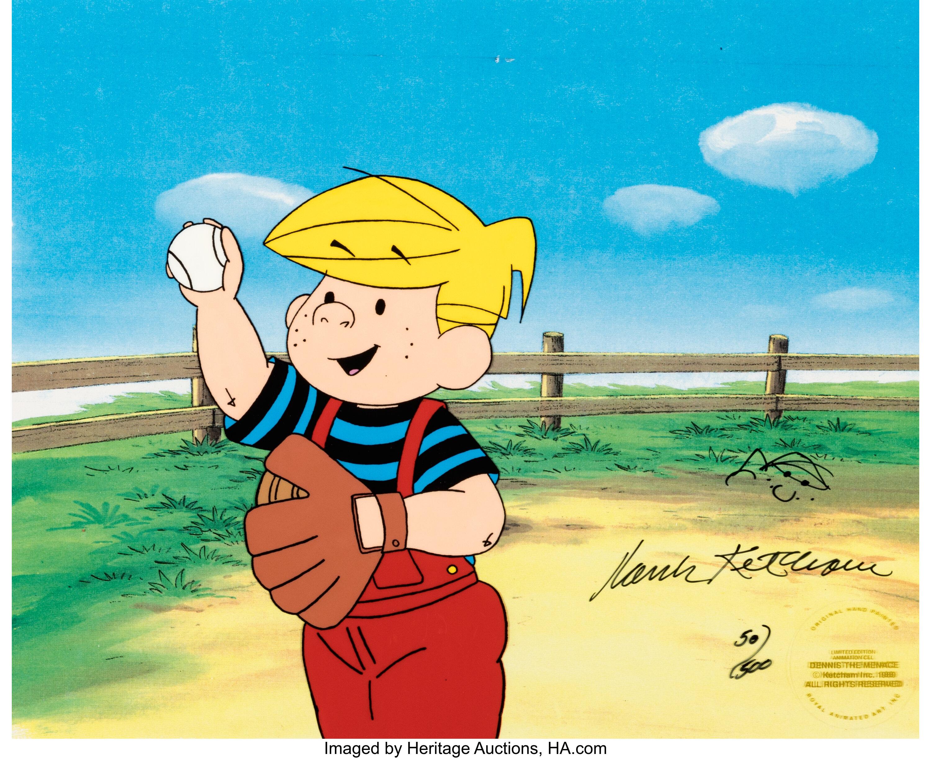 Dennis the Menace Limited Edition Cel Signed and Remarqued by Hank ...