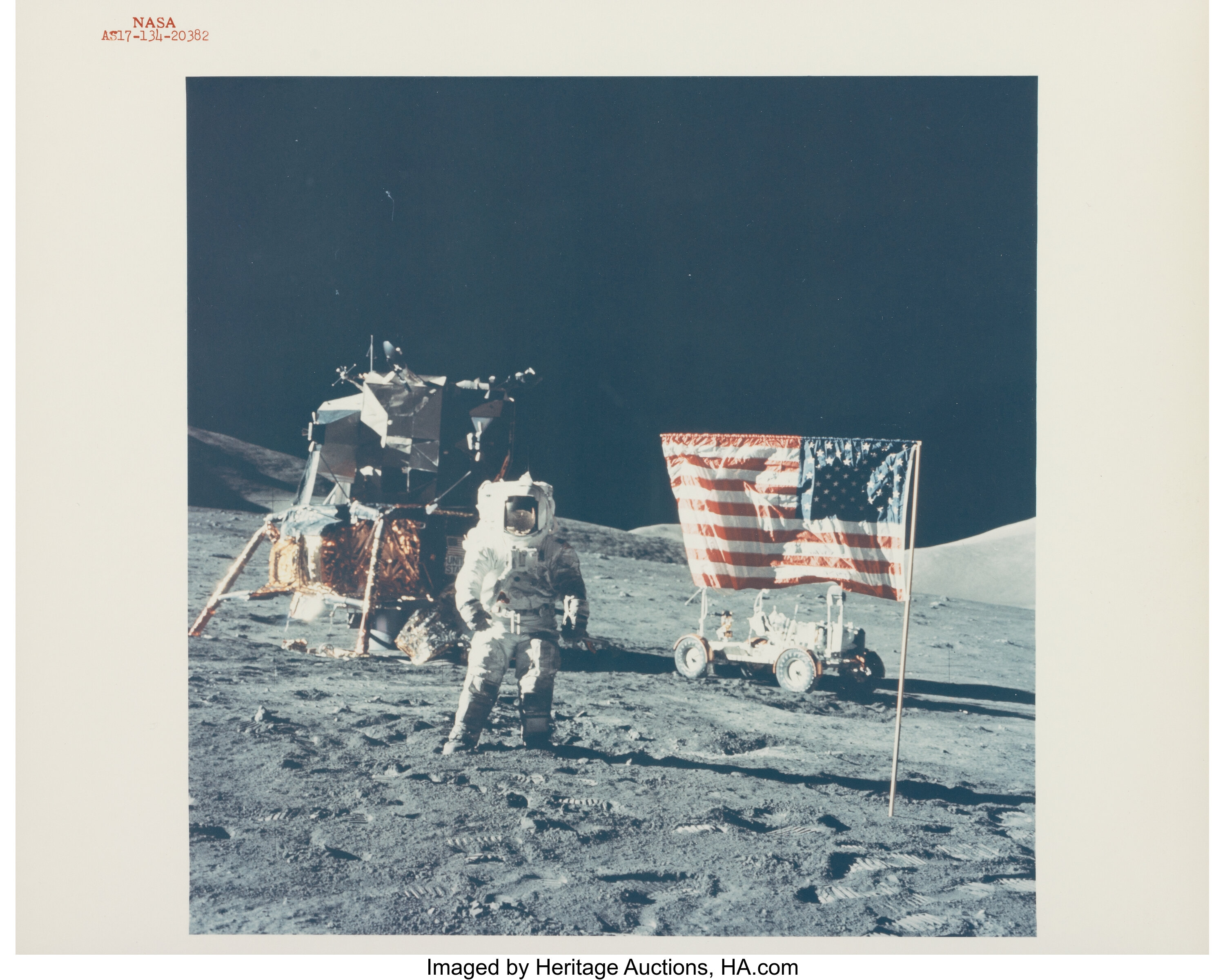 Apollo 17 Vintage NASA "Red Number" Color Photo, Image | Lot #71136 ...