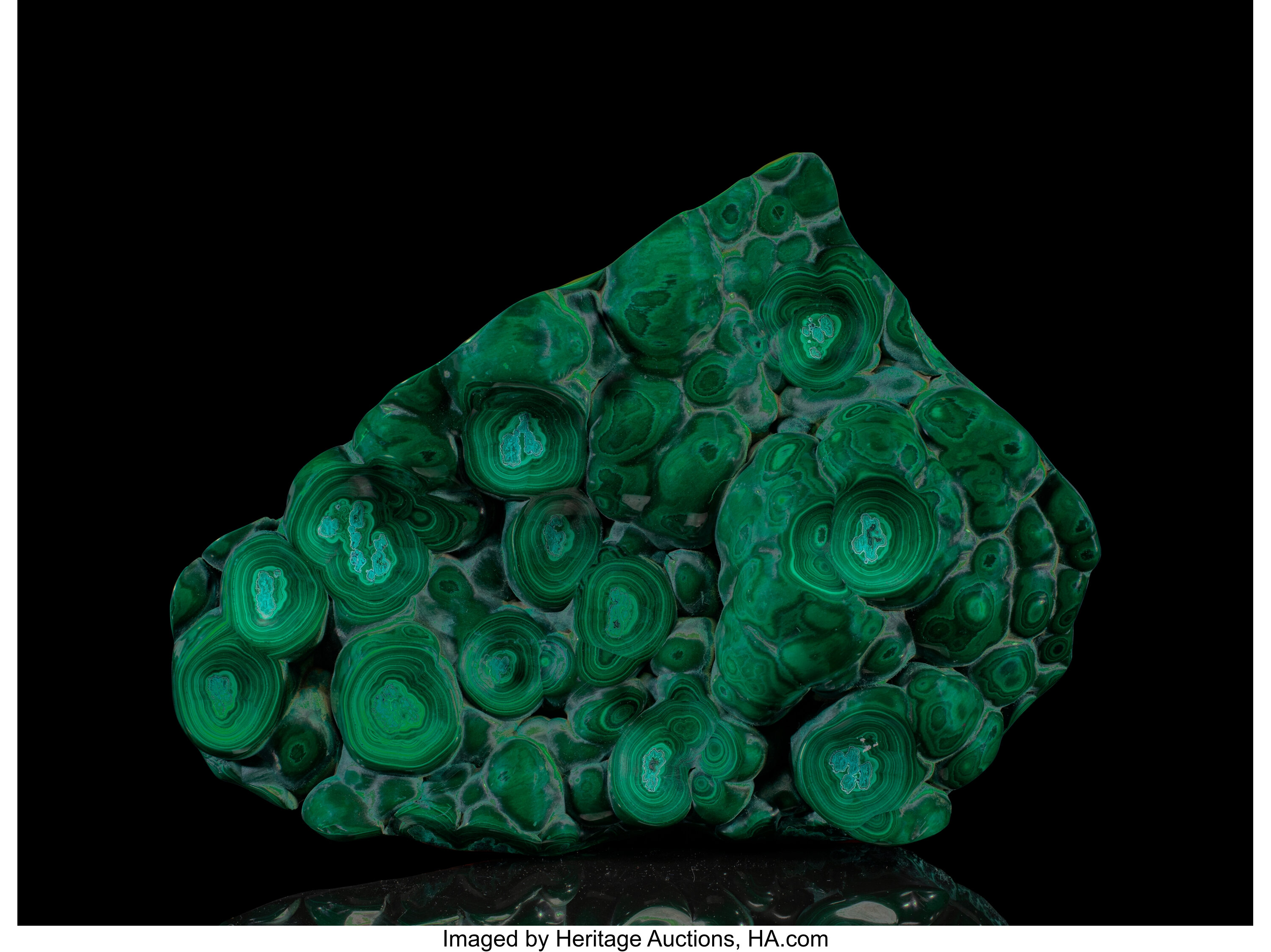 Polished Malachite Plate . DR Congo. ... Lapidary Art Carvings | Lot ...