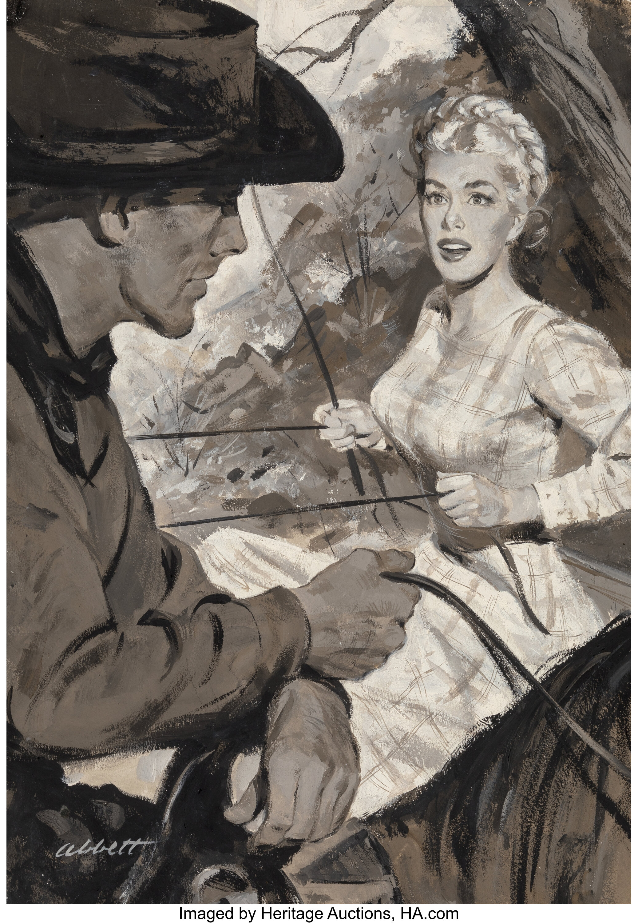 Robert Kennedy Abbett (American, b. 1926). Shadow Riders, Zane | Lot ...