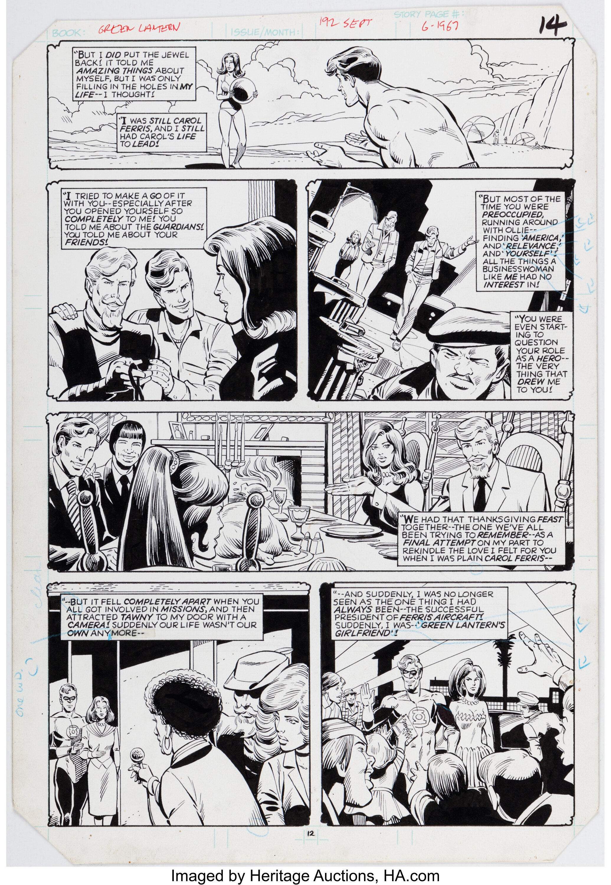 Joe Staton and Bruce Patterson Green Lantern #192 Story Page 12 | Lot ...
