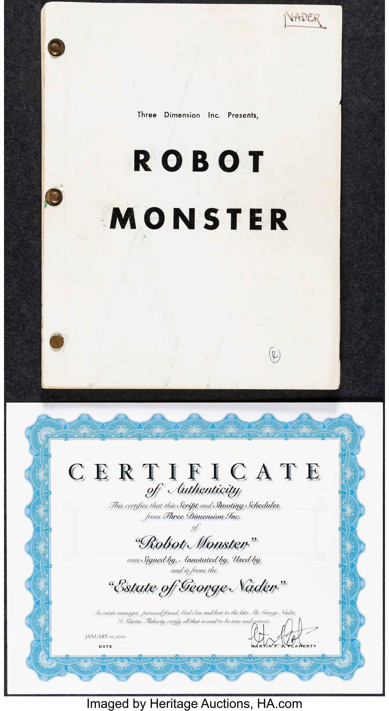 Robot Monster (Astor Pictures, 1953). Fine/Very Fine. George Nader ...