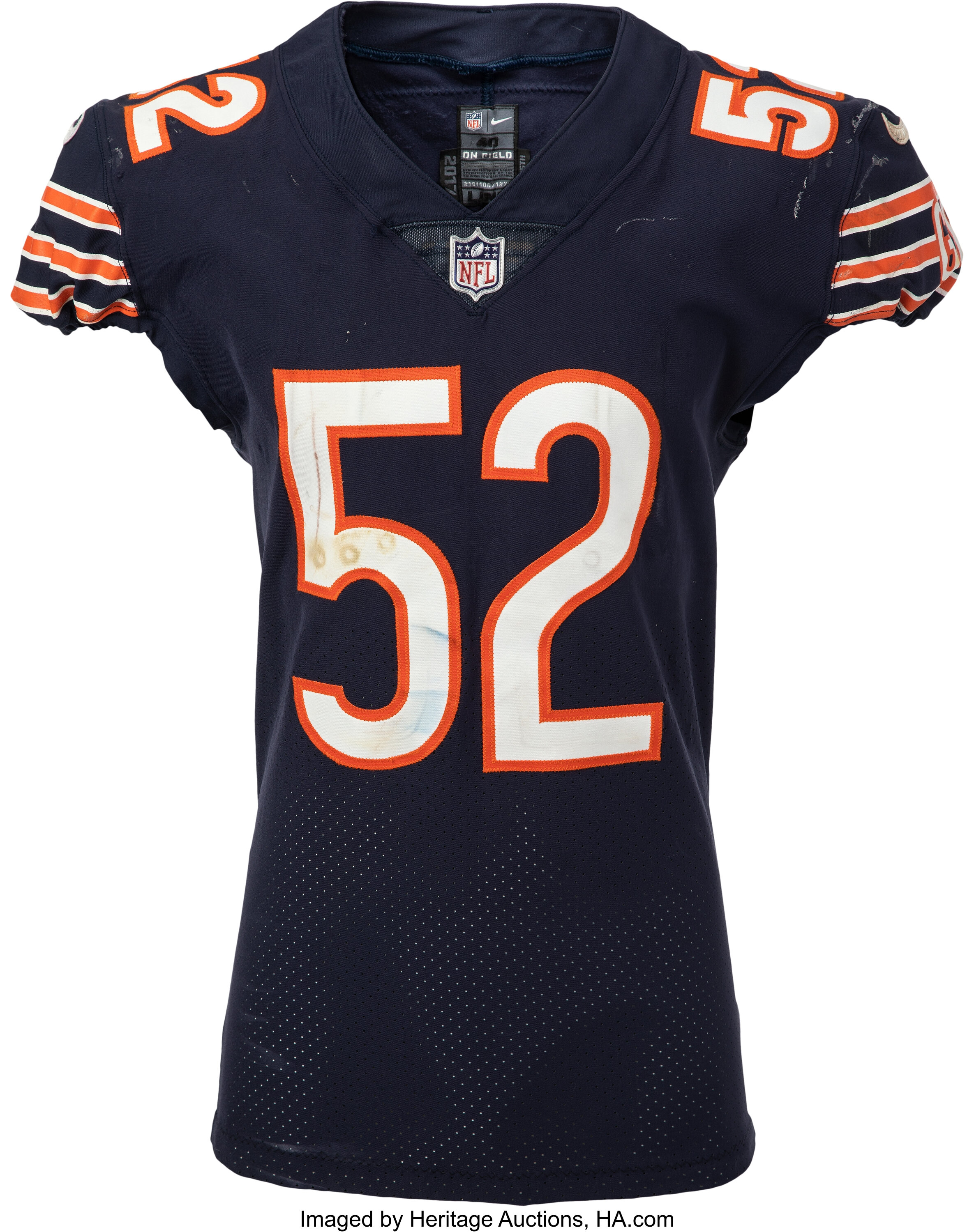 2018 Khalil Mack Game Worn & Signed Chicago Bears Jersey--Photo | Lot ...