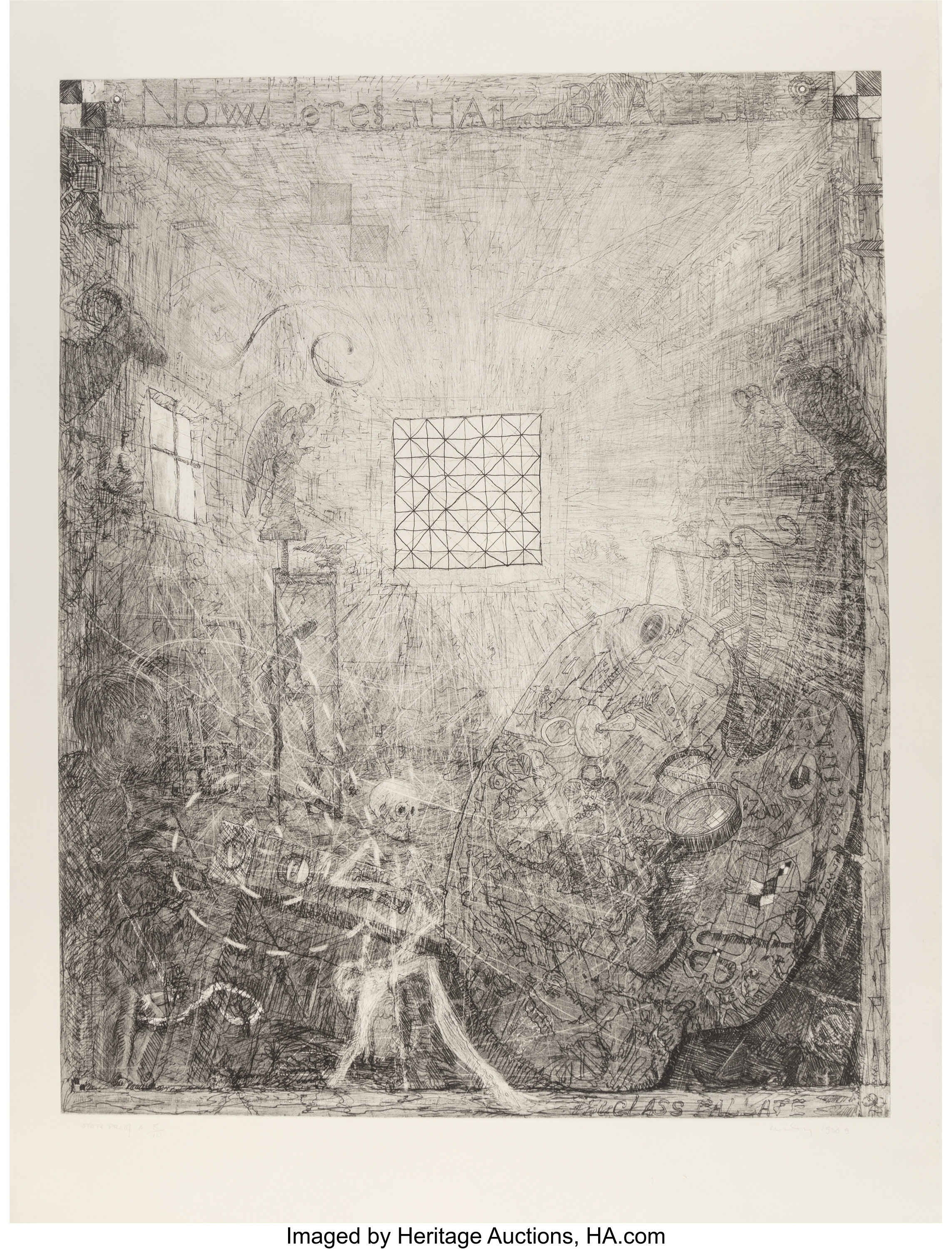 William T. Wiley (1937-2021). Now Here's That Blame Treaty, 1989. | Lot ...