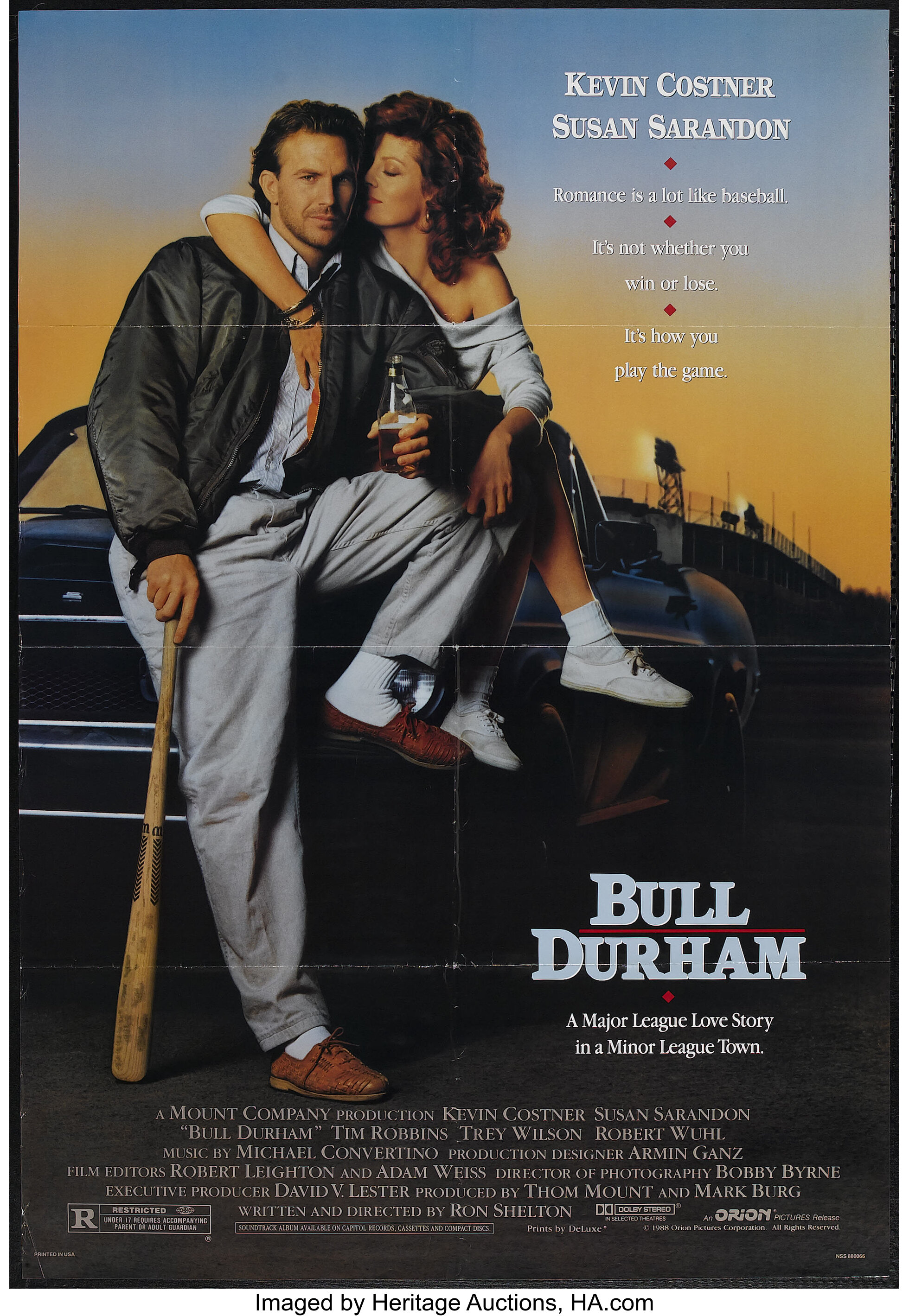 Bull Durham (Orion, 1988). One Sheet (27" X 40"). Sports.... Movie ...